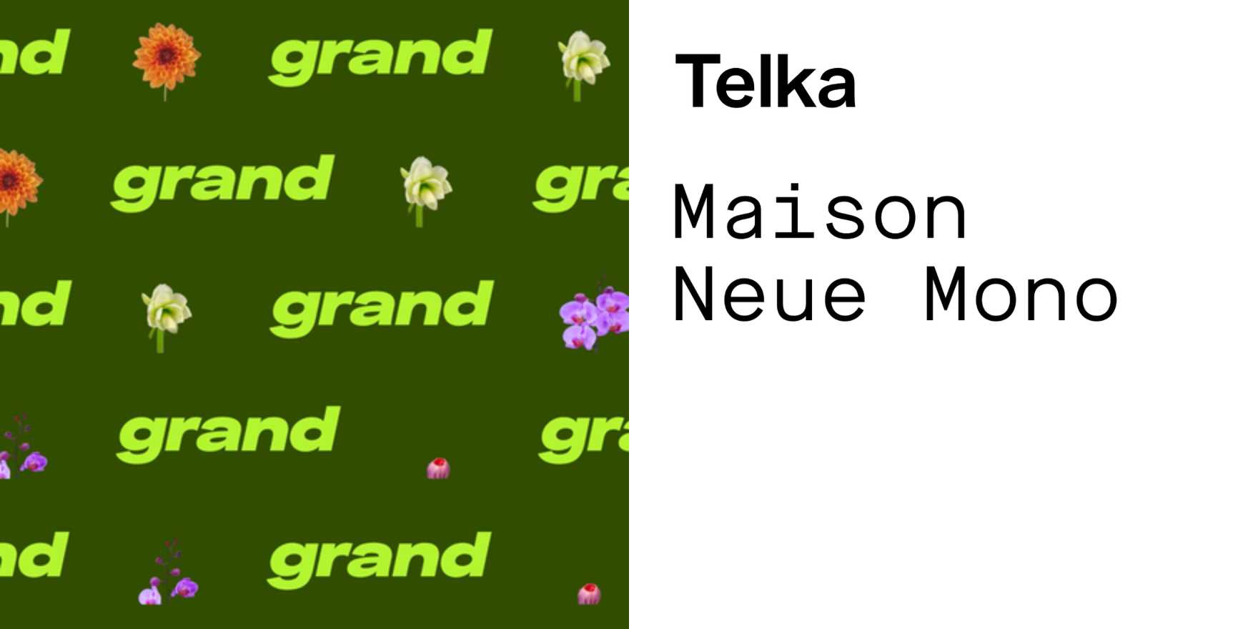 Grand One 2025 - Fonts In Use