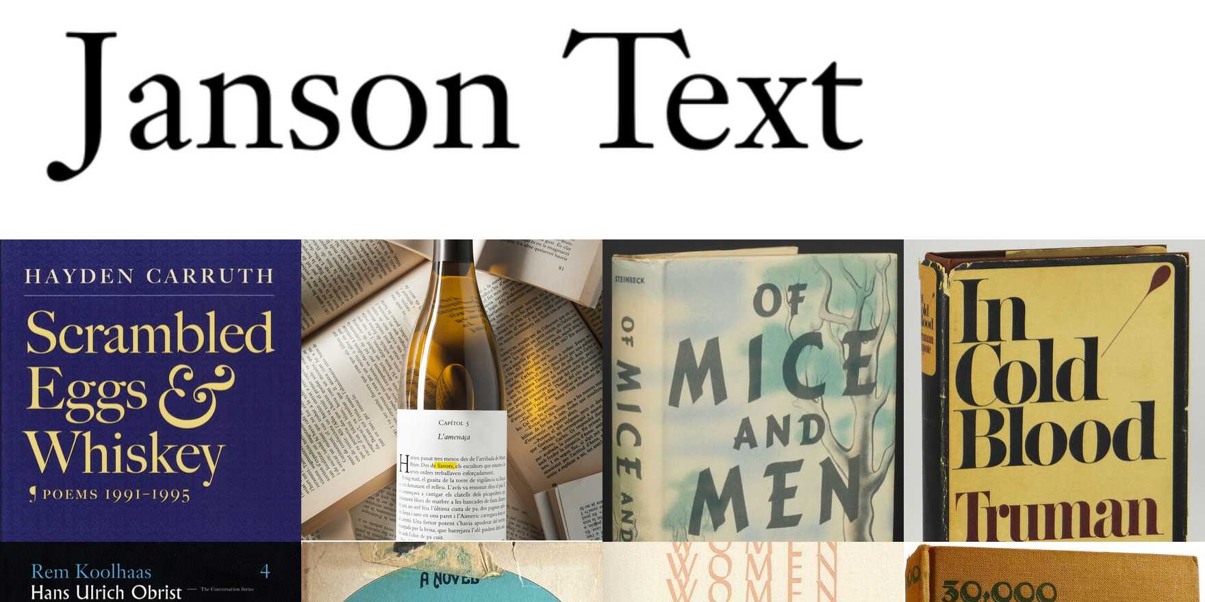 Janson Text in use - Fonts In Use