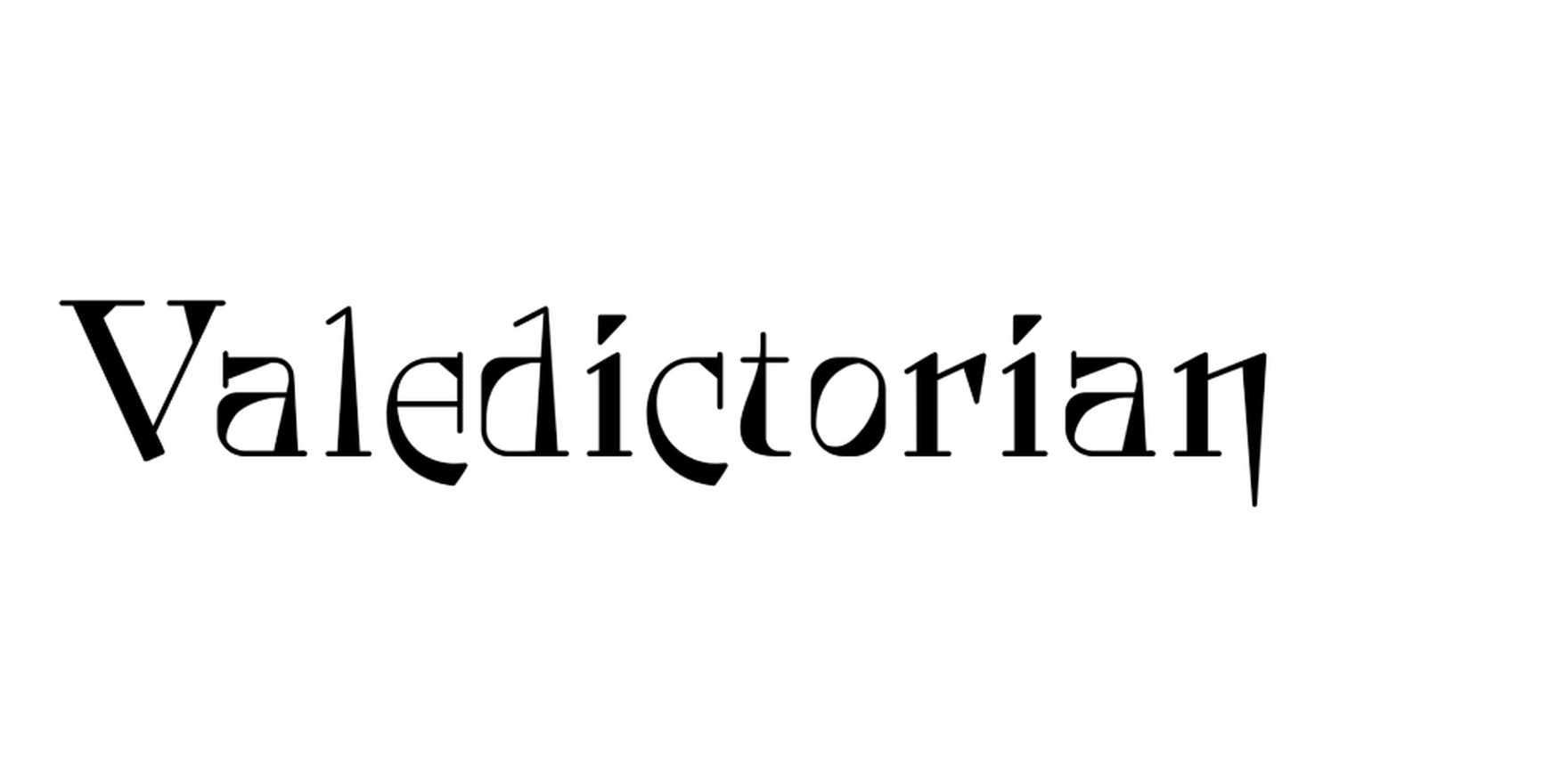 Valedictorian in use - Fonts In Use