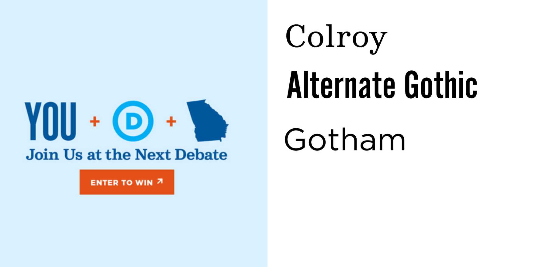 Democratic National Committee website - Fonts In Use