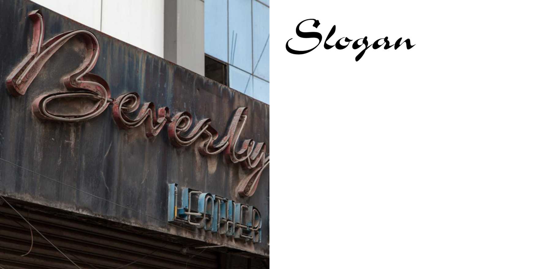 Beverly Hills Leather Store, Hyderabad - Fonts In Use