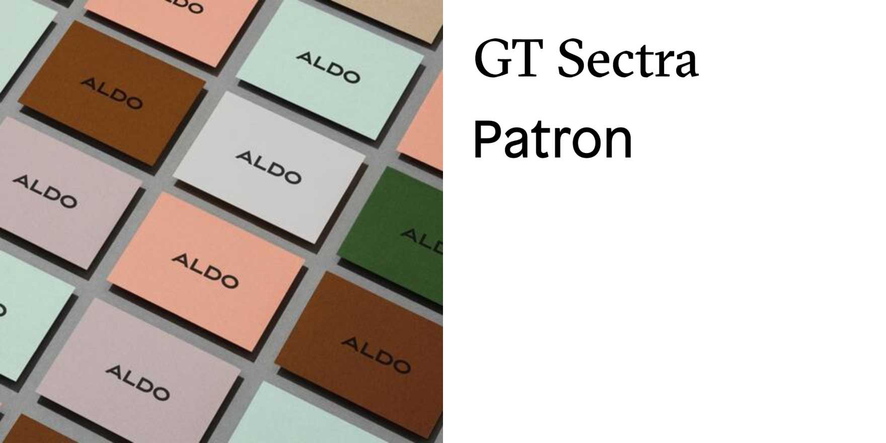 Aldo (2018) - Fonts In Use