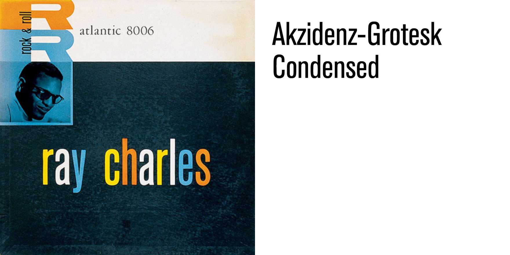 Ray Charles – Ray Charles album art, Atlantic Records - Fonts In Use