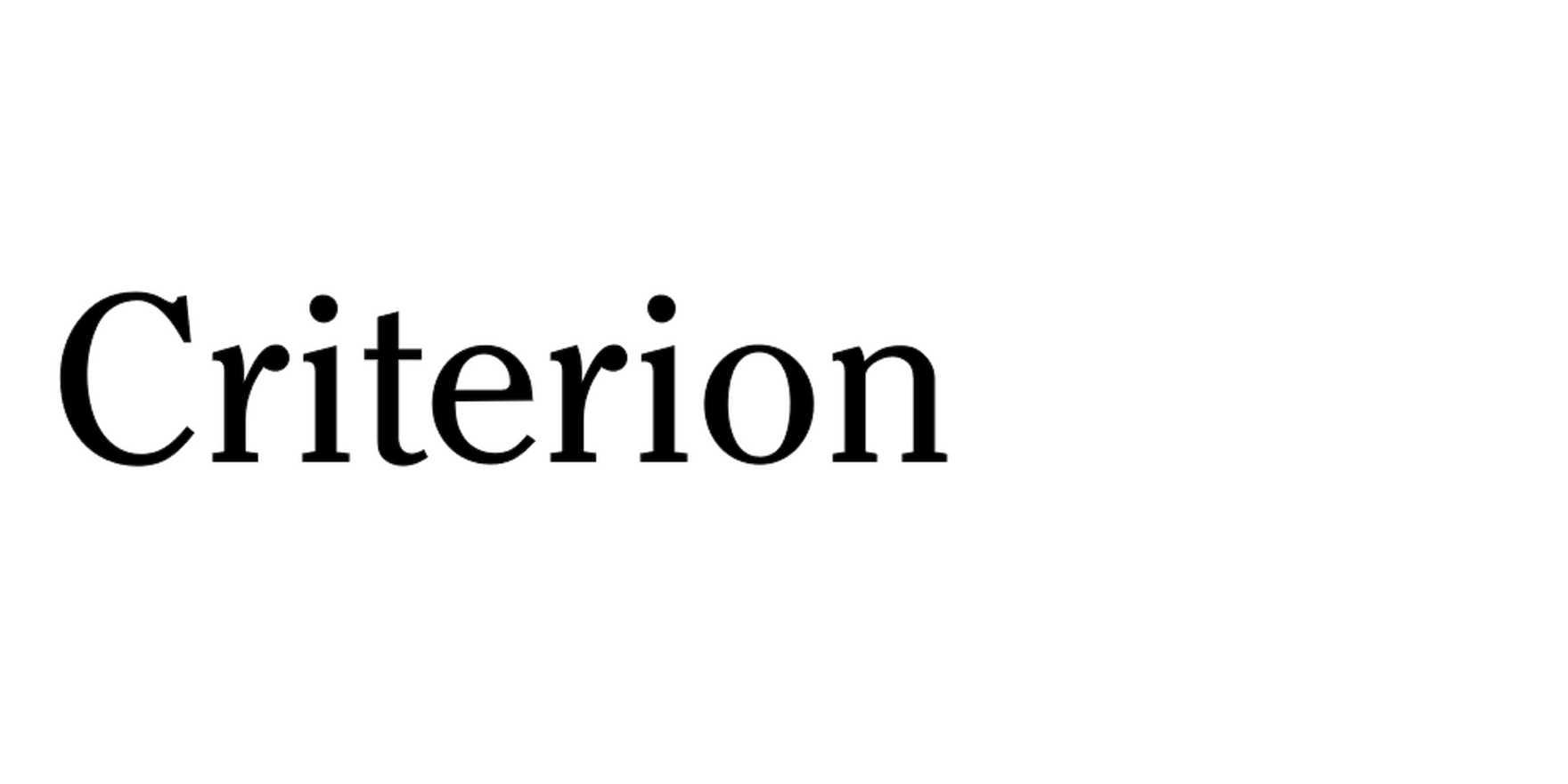 Criterion in use - Fonts In Use