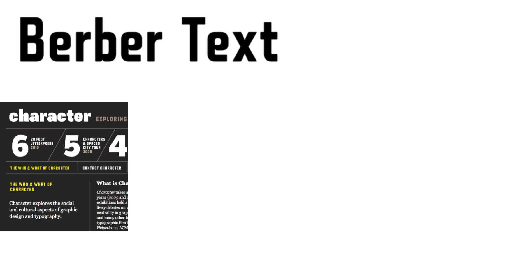 Berber Text in use - Fonts In Use