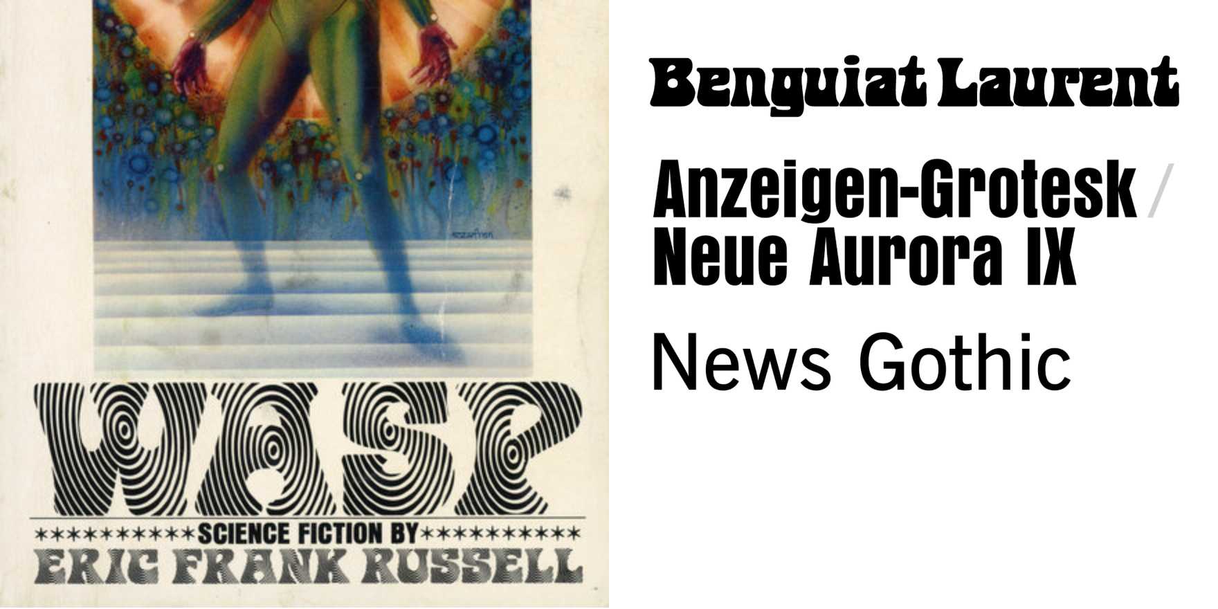 Wasp by Eric Frank Russell, Bantam edition - Fonts In Use