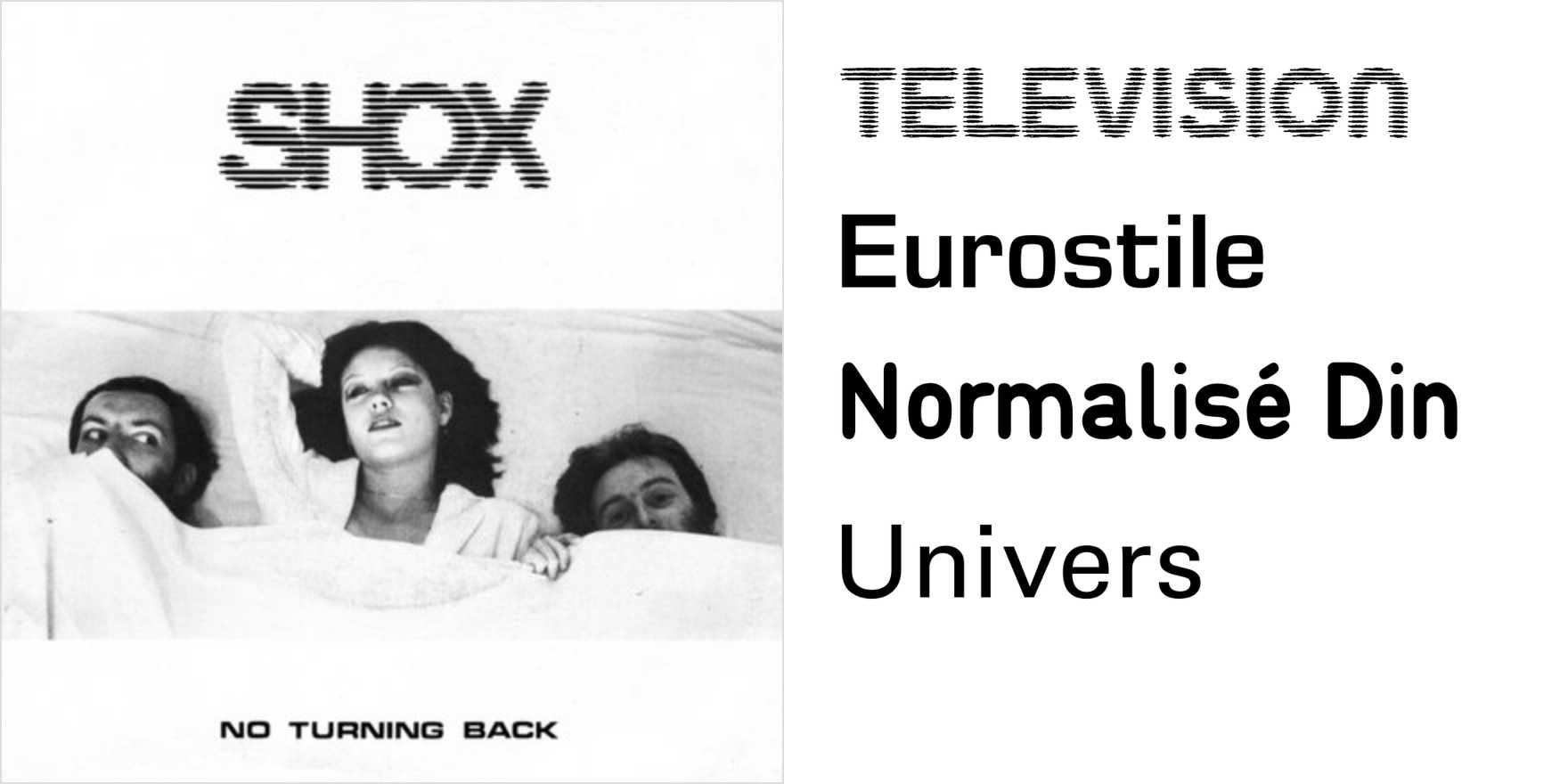 Shox – No Turning Back album art - Fonts In Use