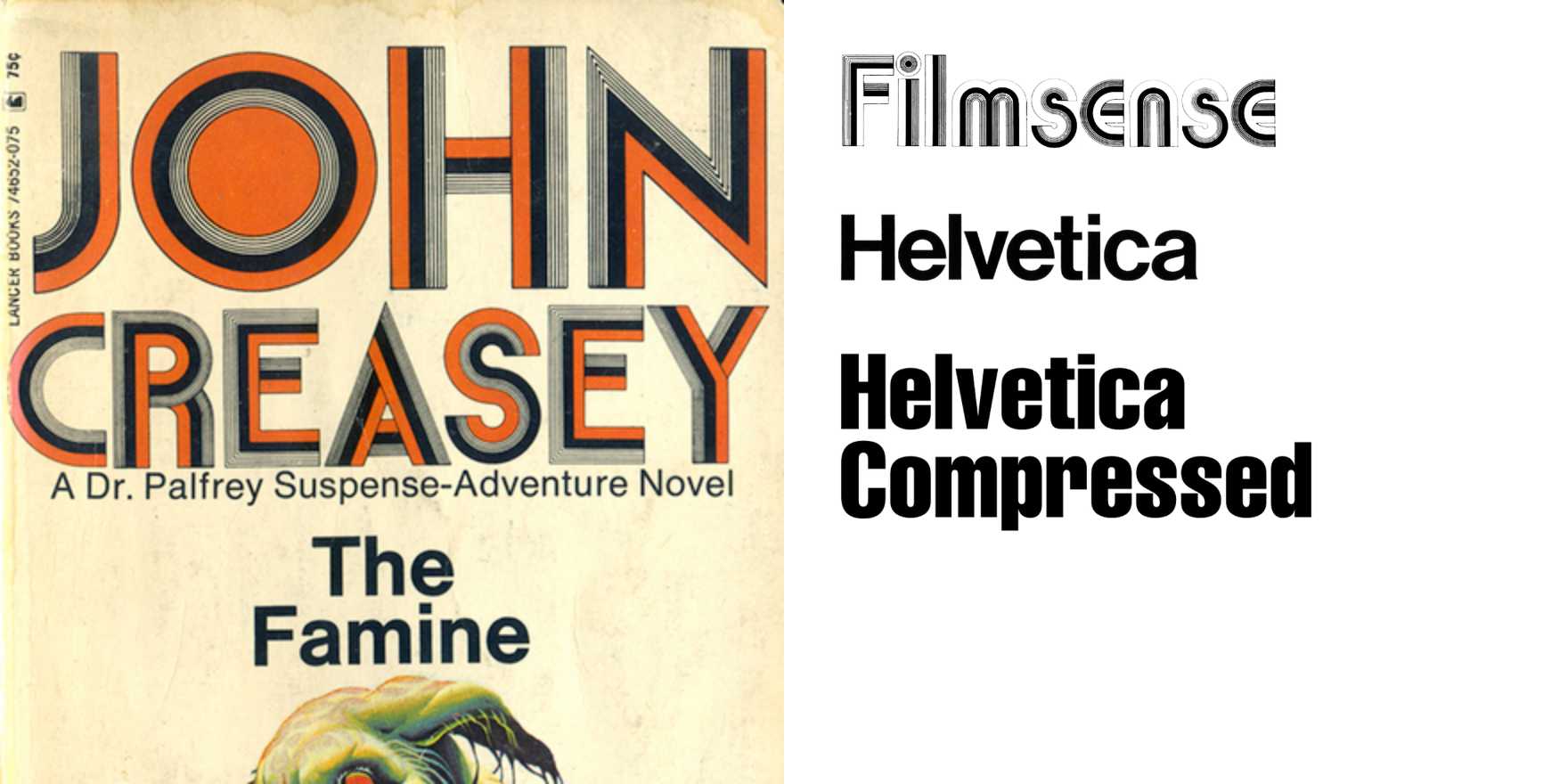 John Creasey paperbacks (Lancer Books) - Fonts In Use