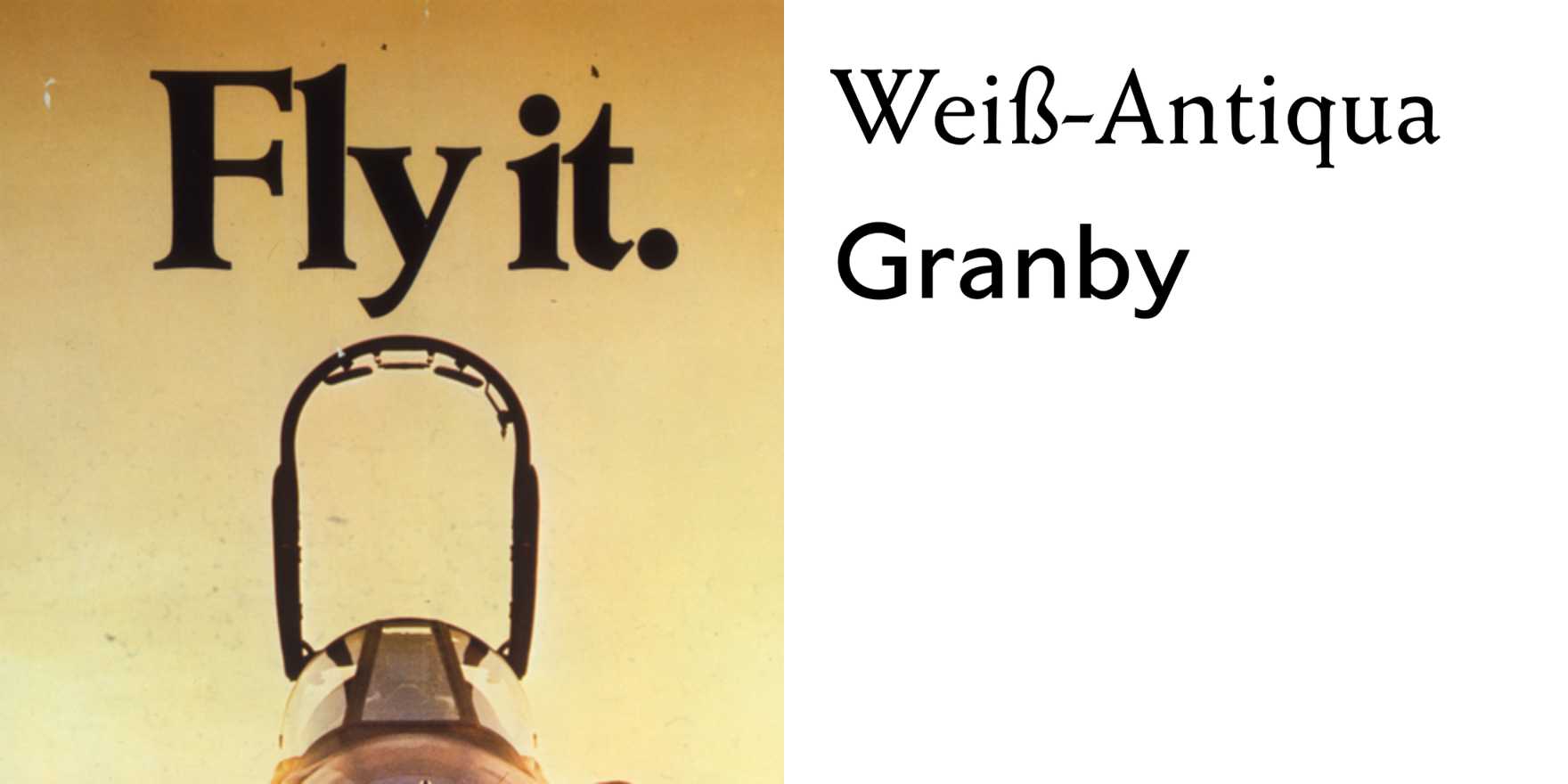 “Fly it.” Royal Air Force poster - Fonts In Use