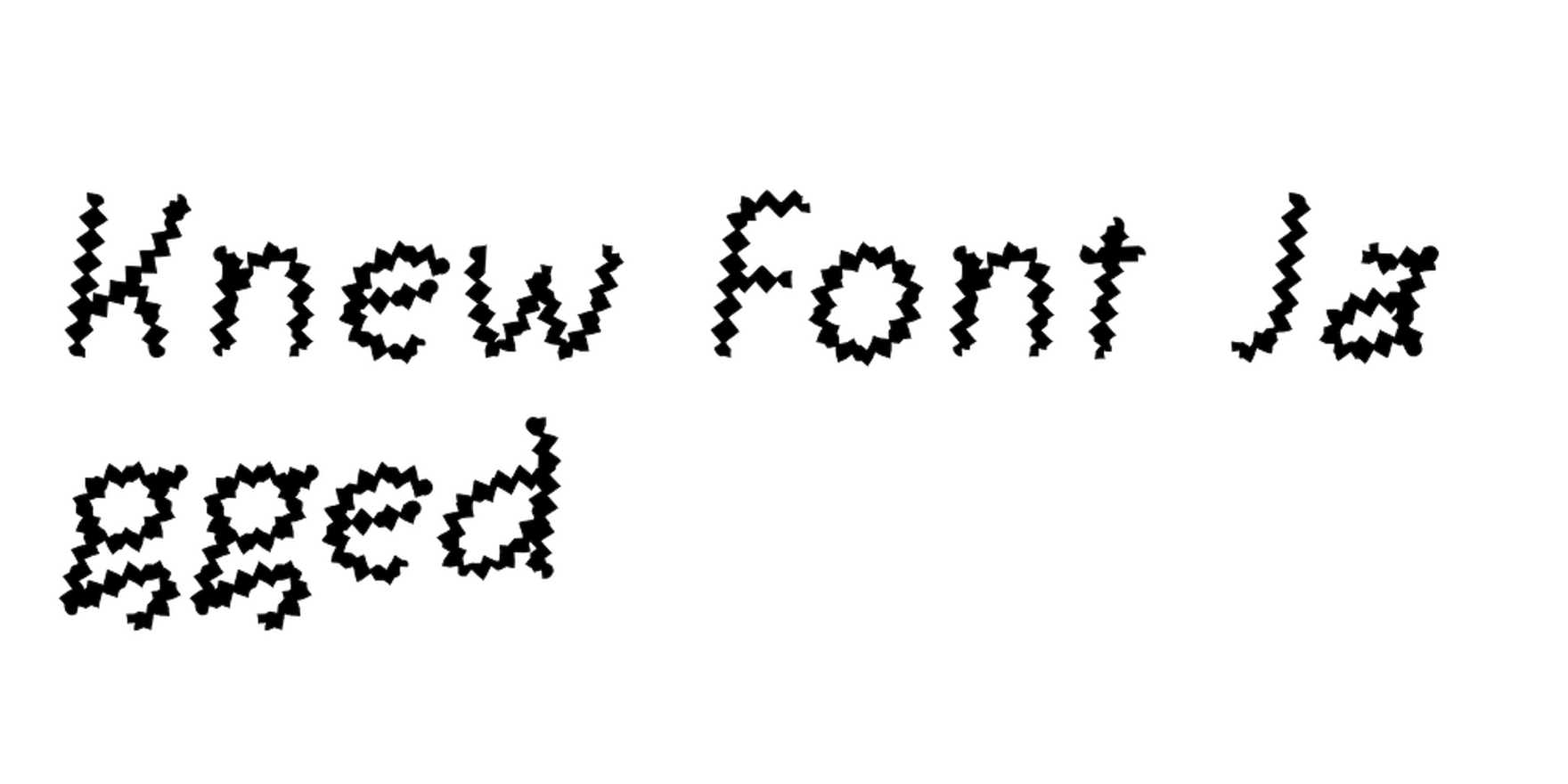 Knew Font Jagged in use - Fonts In Use