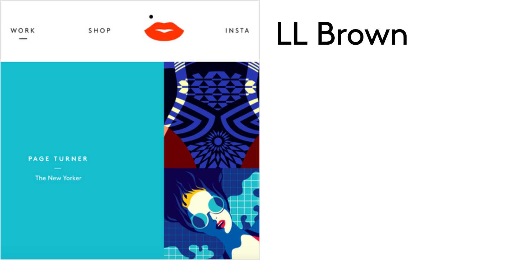 Malika Favre portfolio site - Fonts In Use