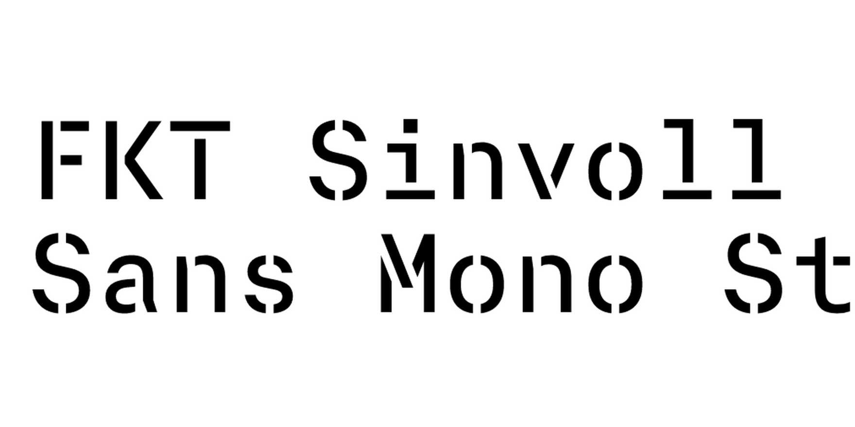 FKT Sinvoll Sans Mono Stencil in use - Fonts In Use