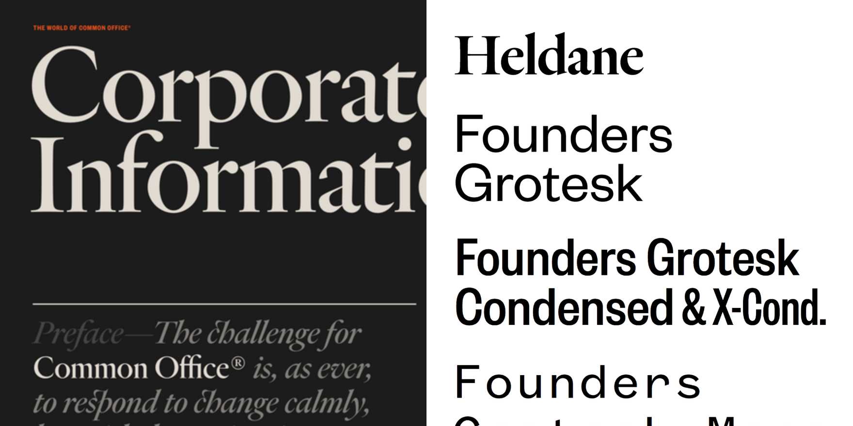 Common Office - Fonts In Use