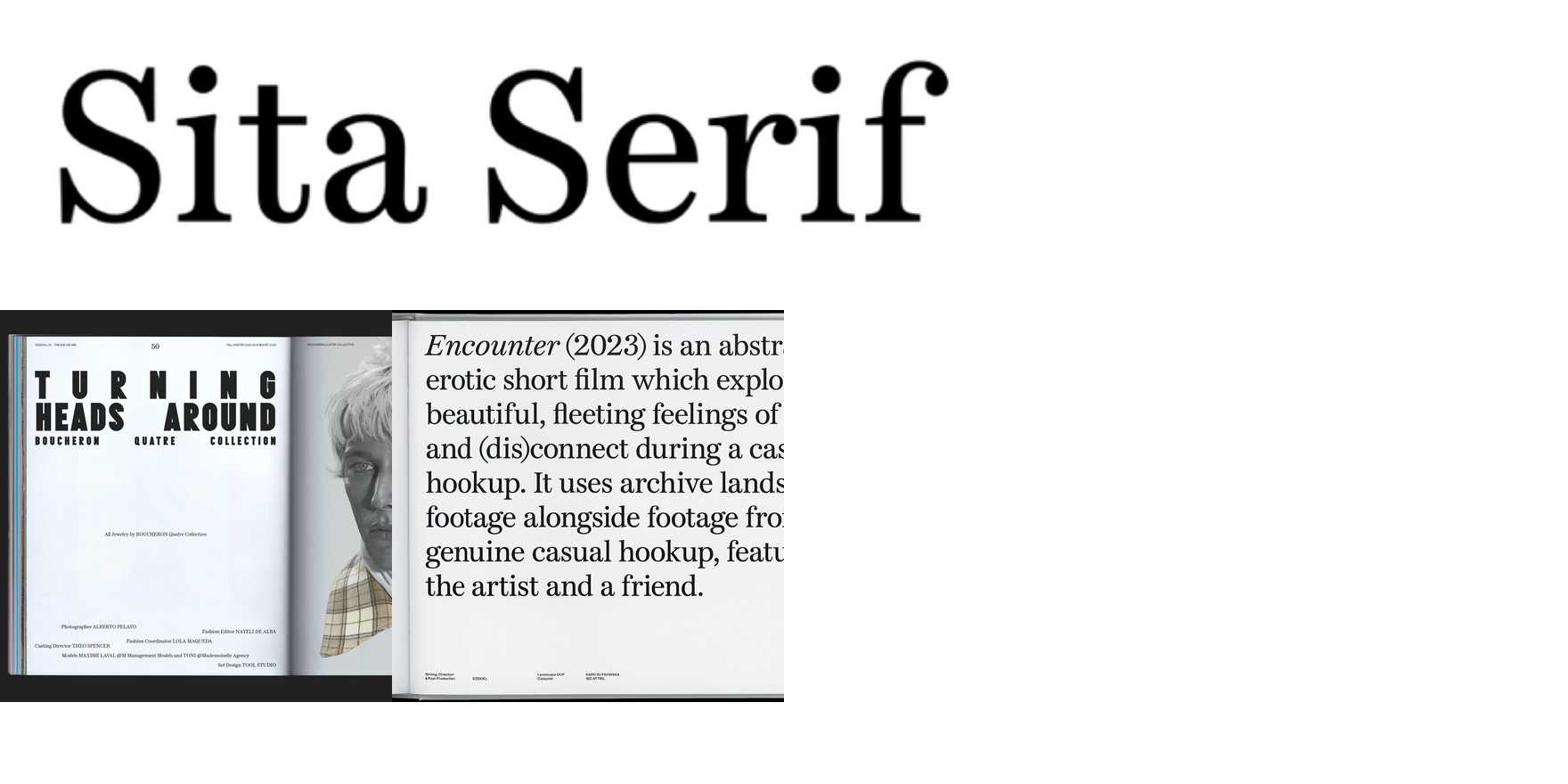 Sita Serif in use - Fonts In Use