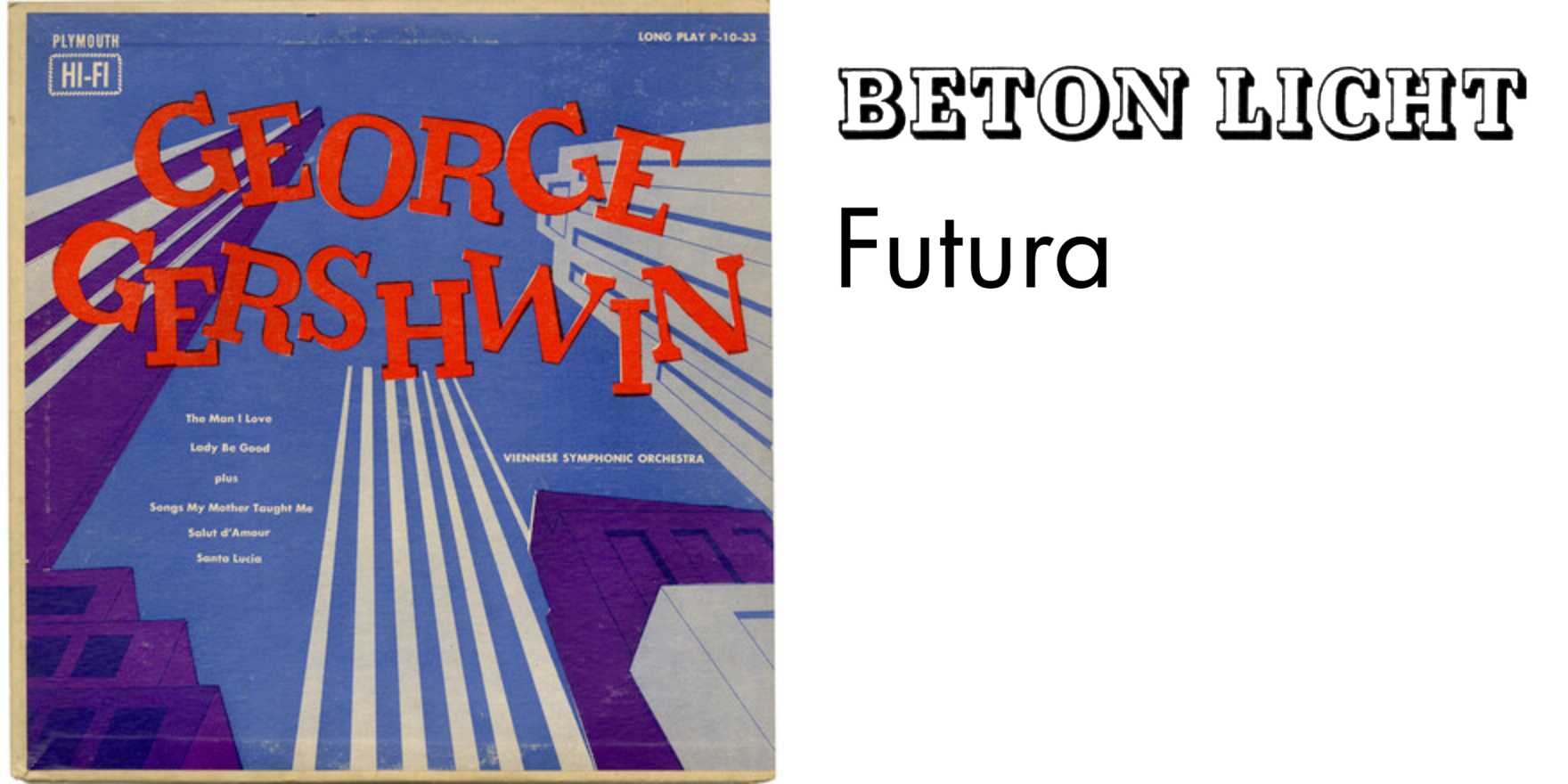 Viennese Symphonic Orchestra – George Gershwin album art - Fonts In Use