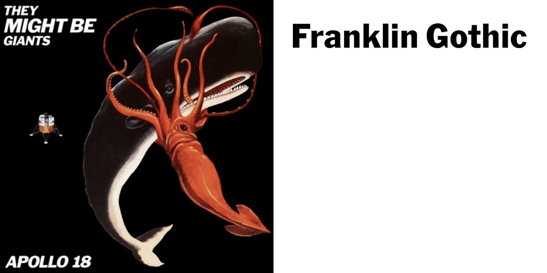 They Might Be Giants – Apollo 18 album art - Fonts In Use