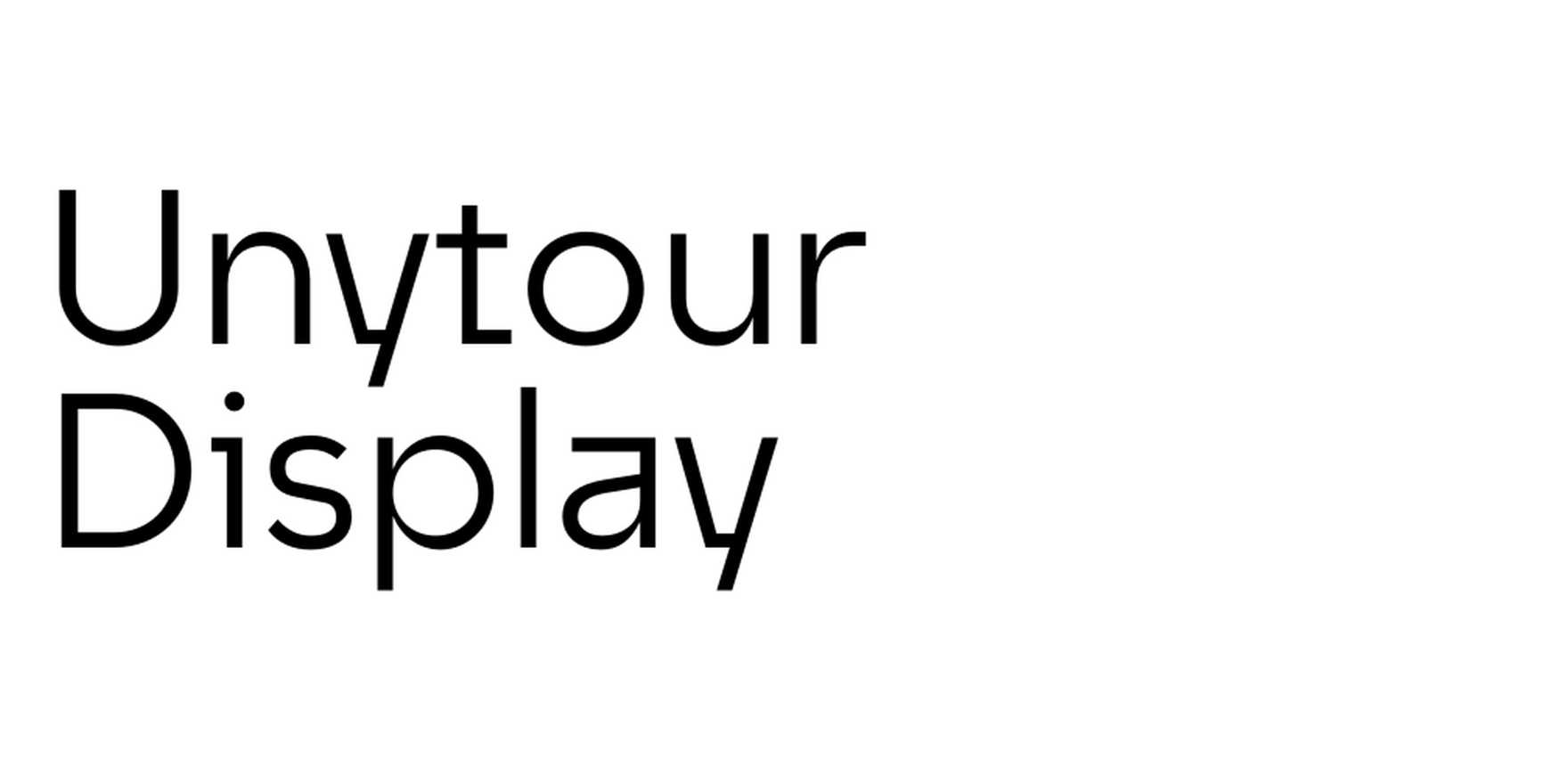 Unytour Display in use - Fonts In Use