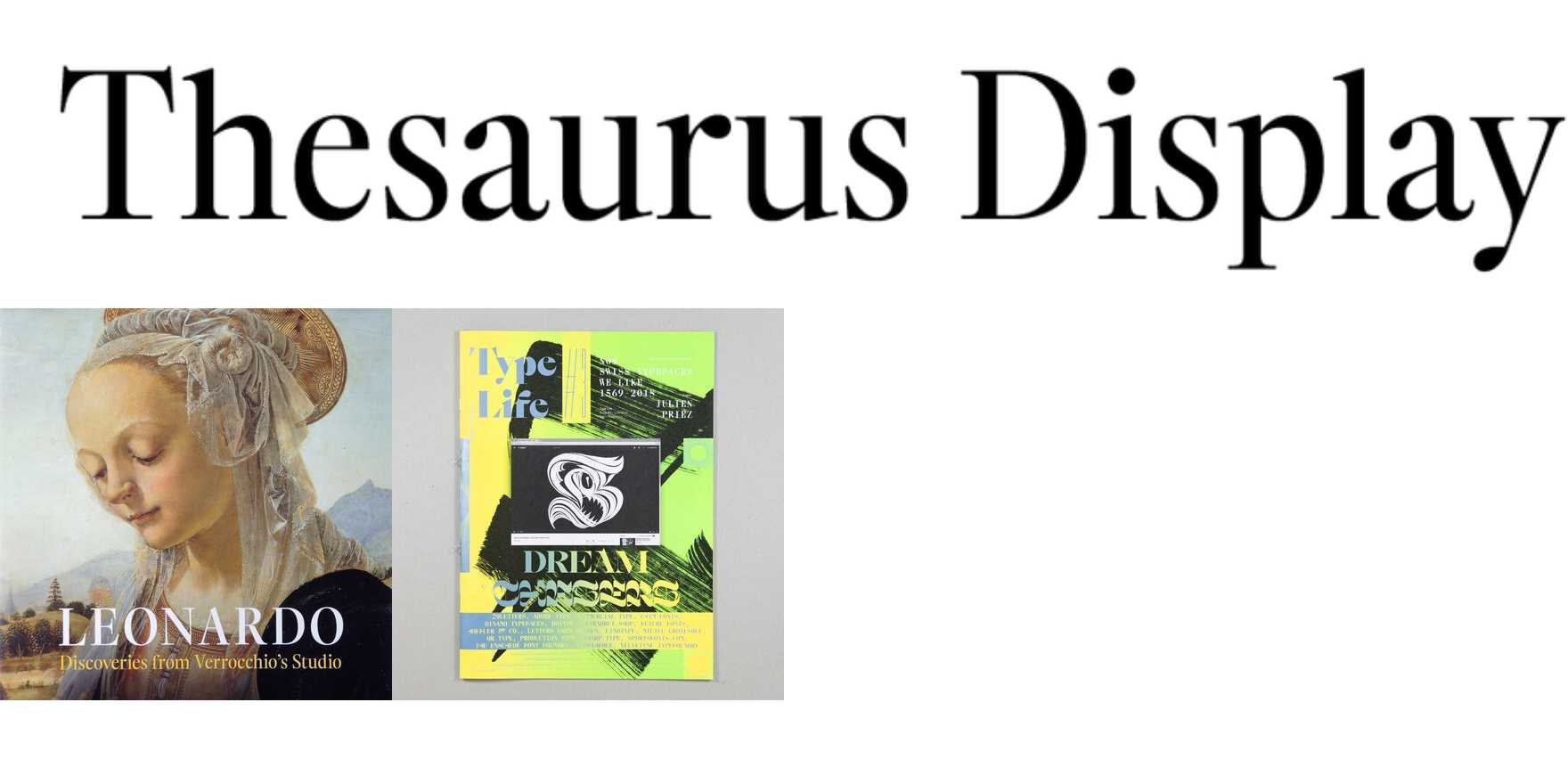 Thesaurus Display in use - Fonts In Use