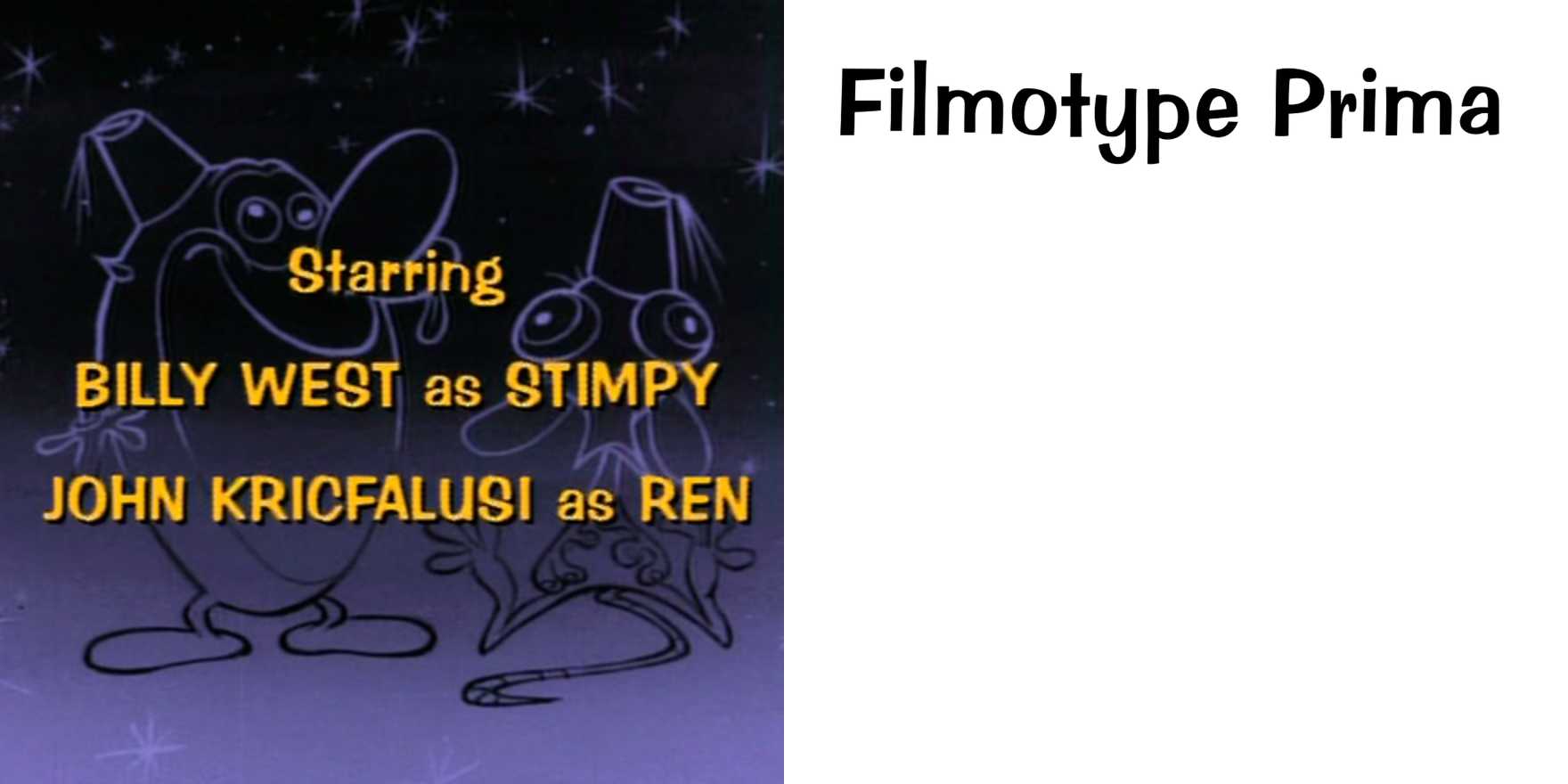 The Ren & Stimpy Show credits - Fonts In Use