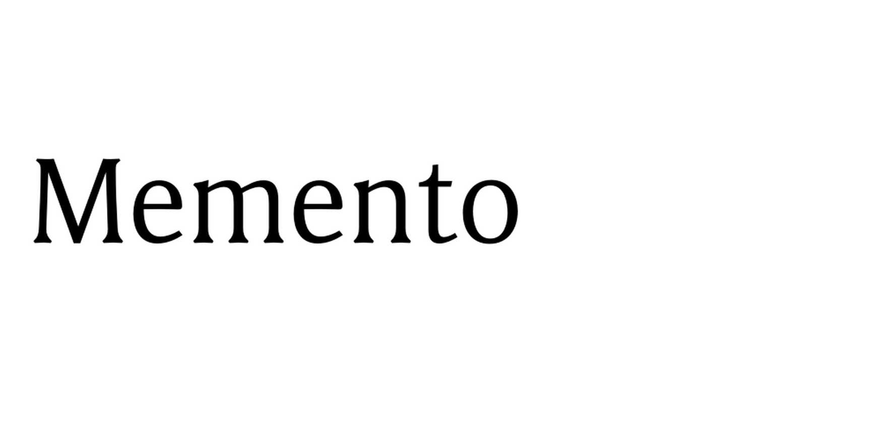 Memento in use - Fonts In Use