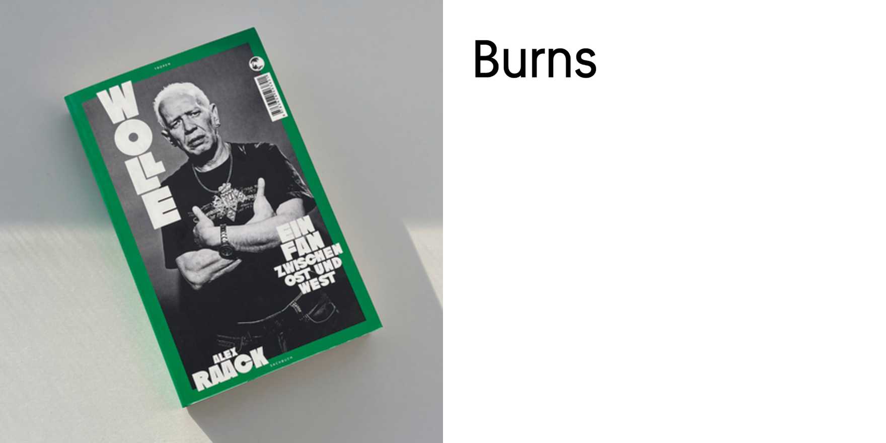 Wolle – Ein Fan zwischen Ost und West by Alex Raack - Fonts In Use