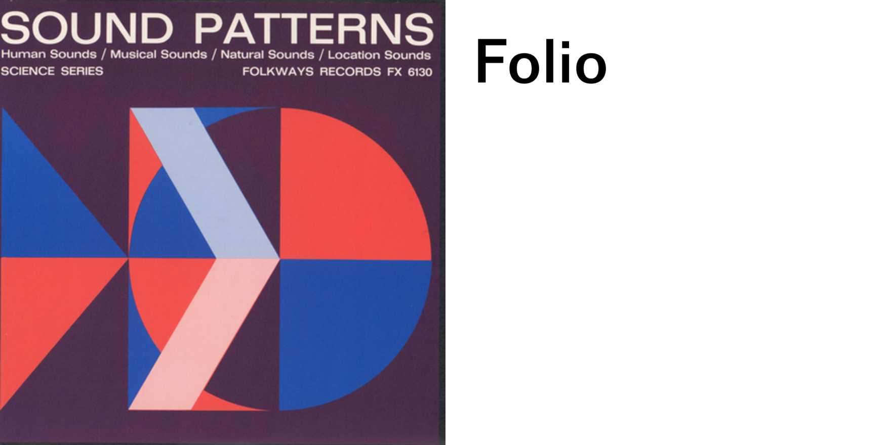 Sound Patterns album art - Fonts In Use