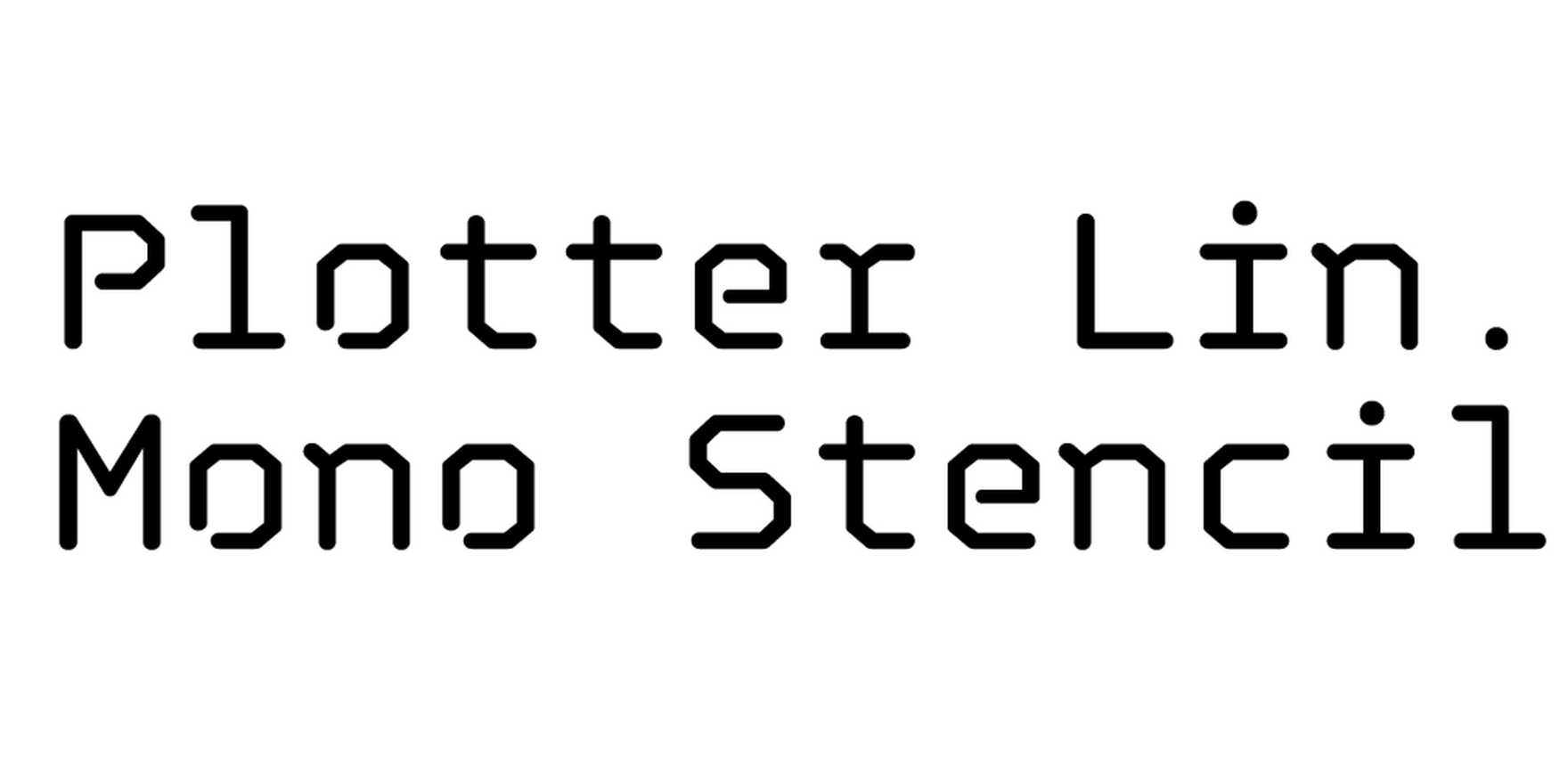 Plotter Liner Mono Stencil in use - Fonts In Use