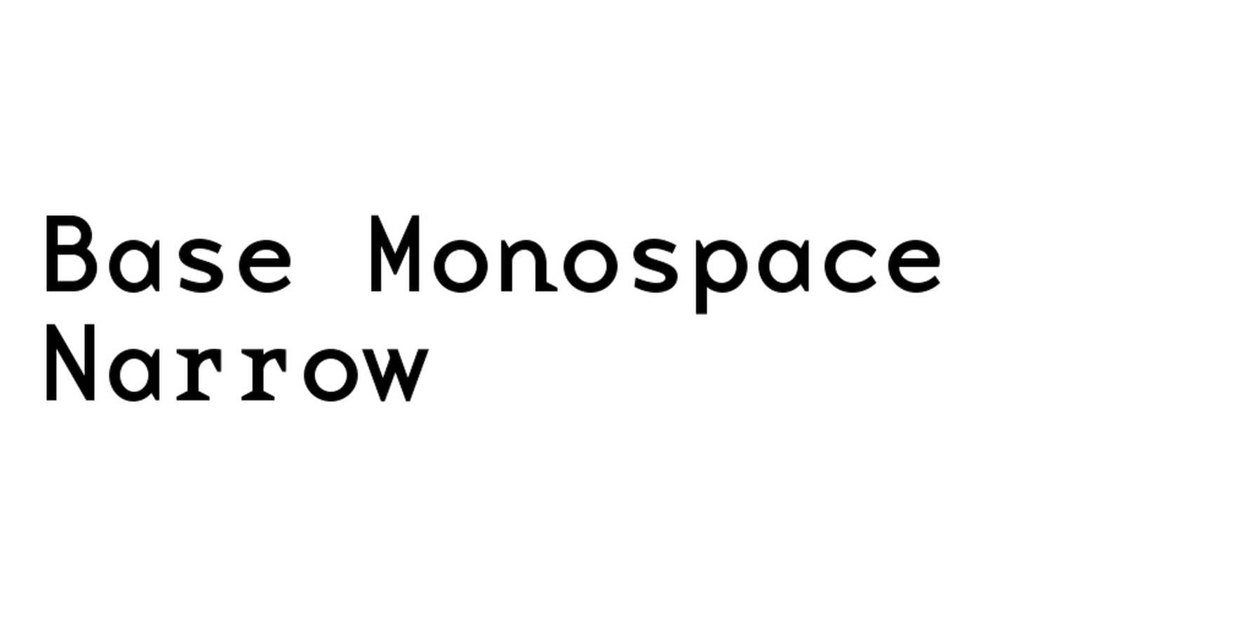 Base Monospace Narrow in use - Fonts In Use
