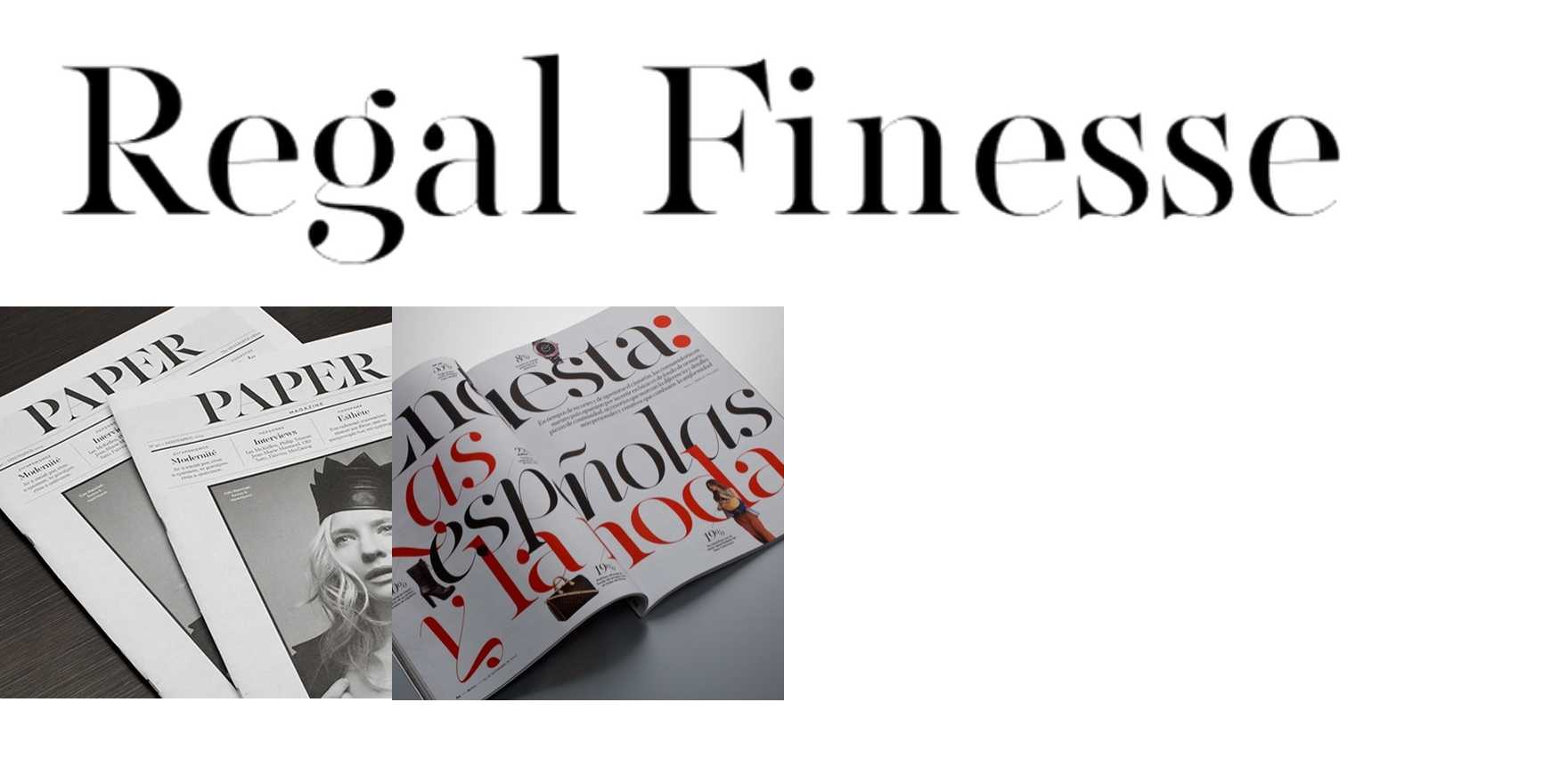 PF Regal Finesse in use - Fonts In Use