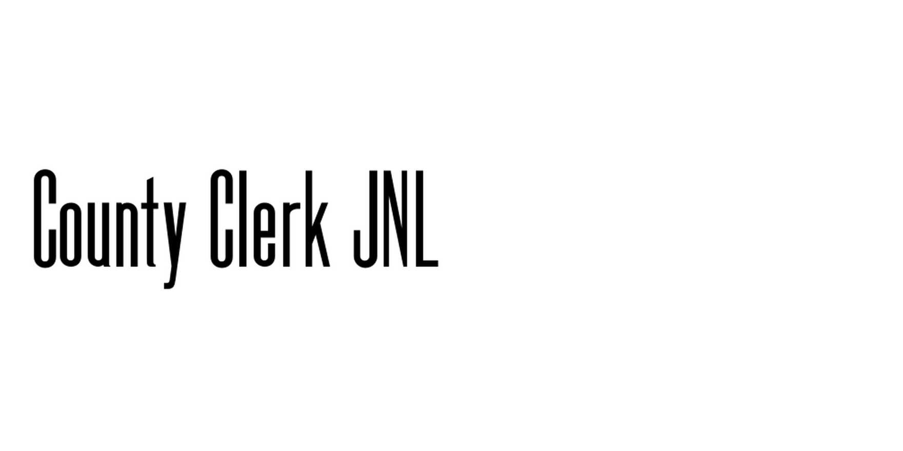 County Clerk JNL in use - Fonts In Use