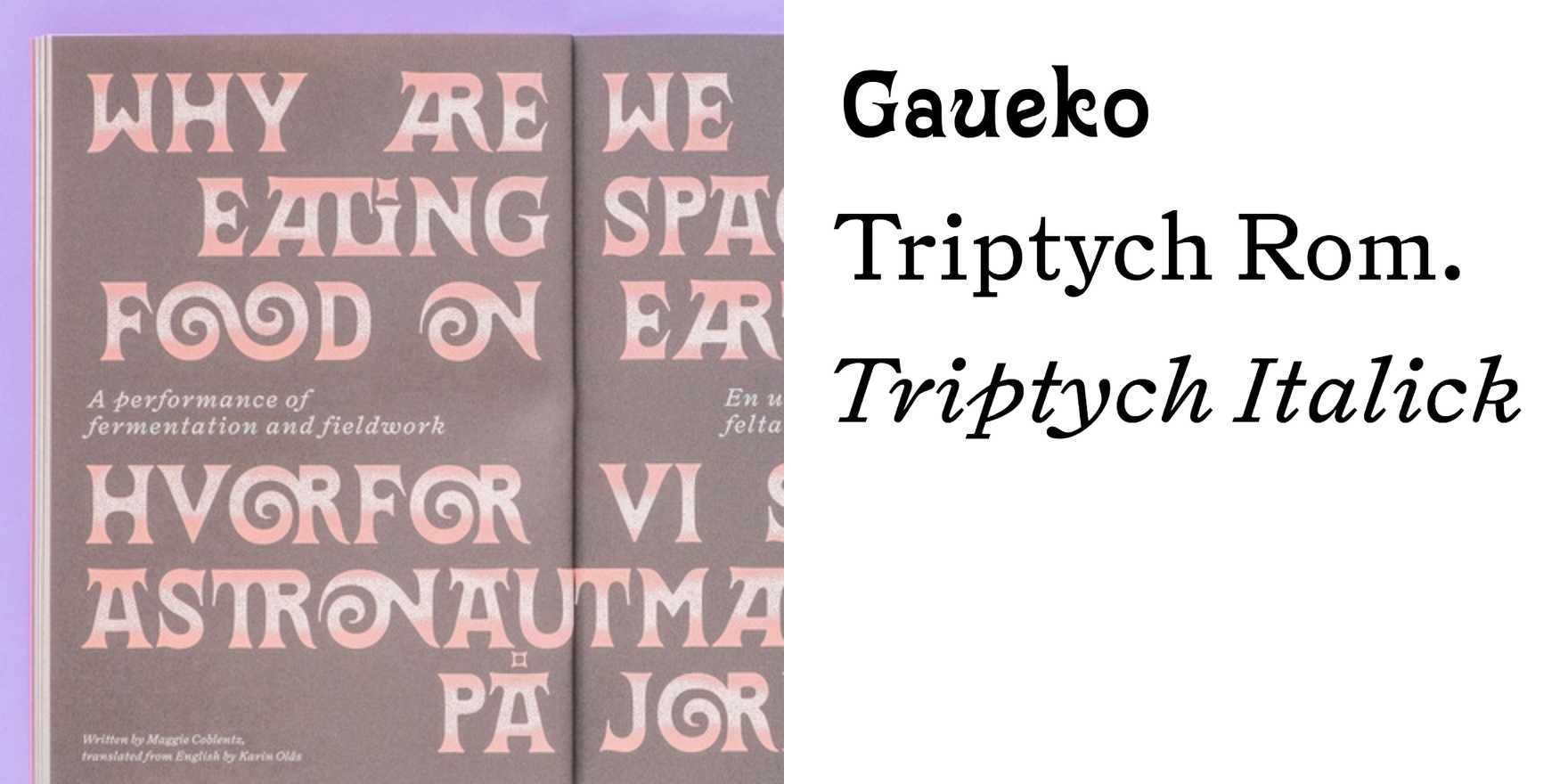 Food on Svalbard - Fonts In Use