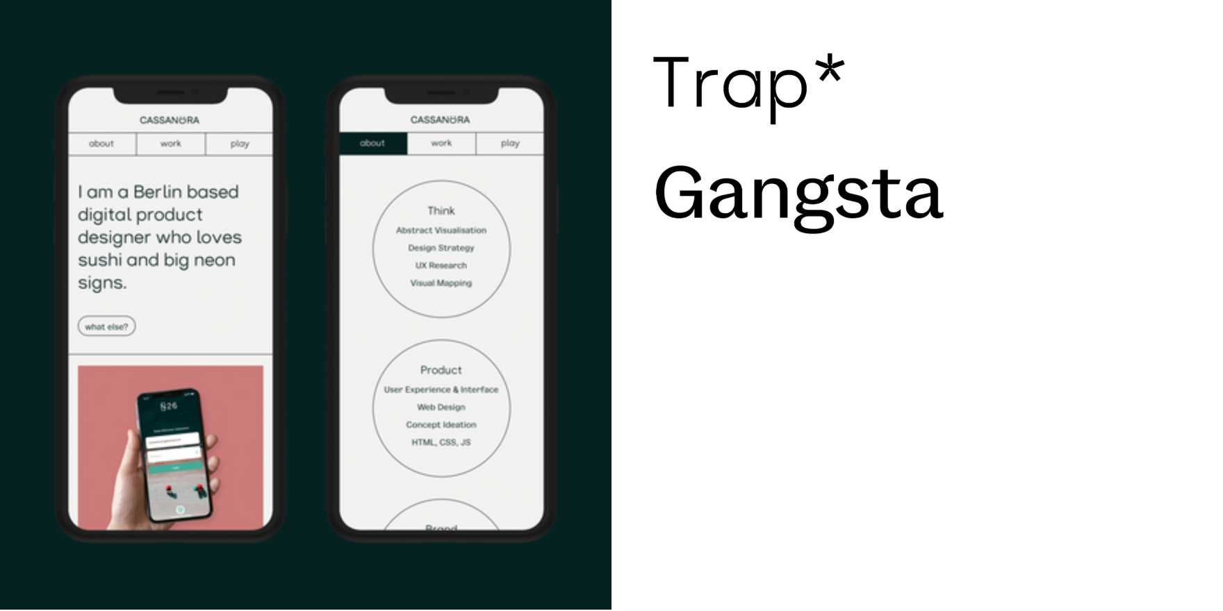 Cassandra Tang portfolio website - Fonts In Use
