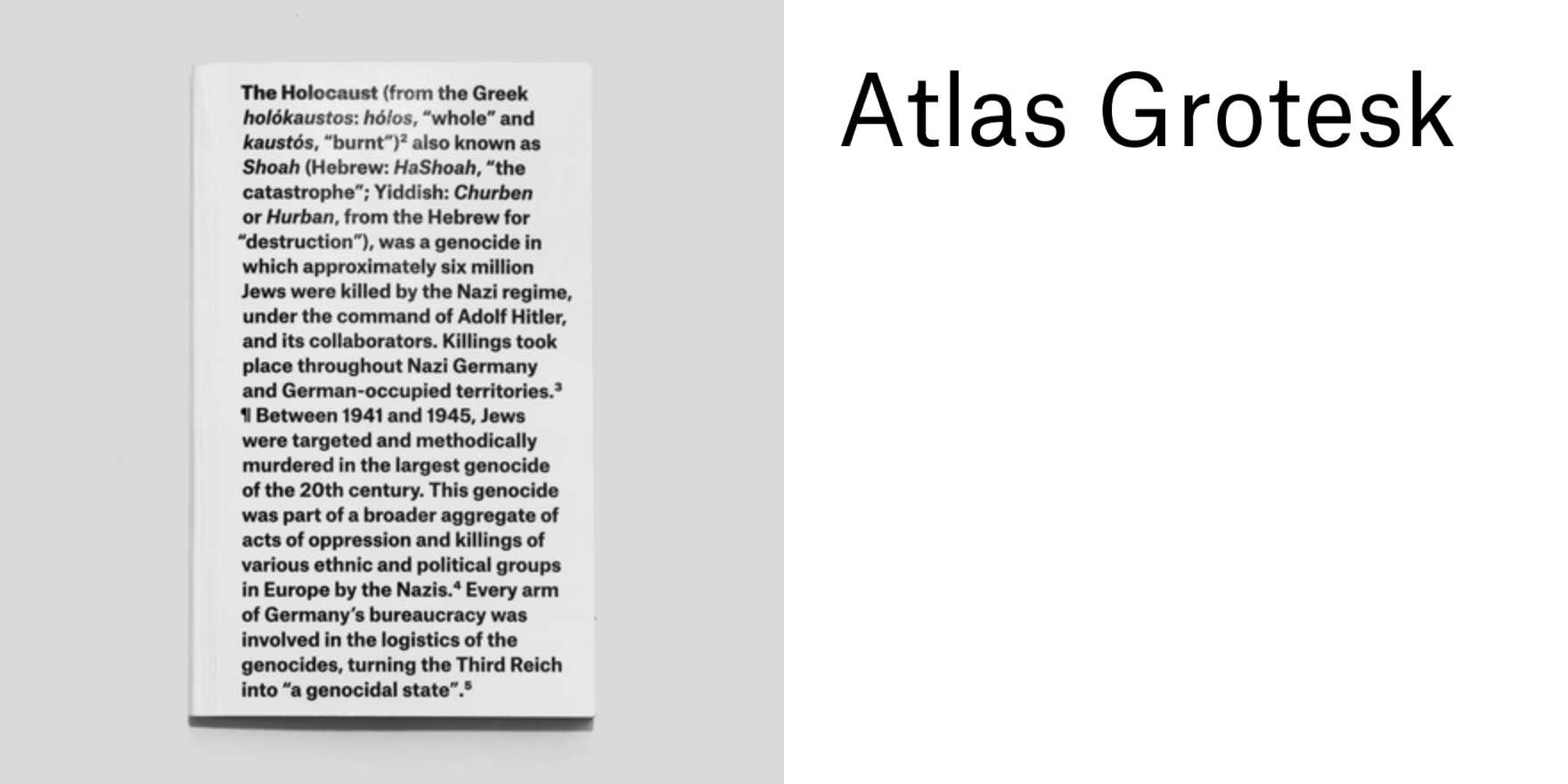 The Holocaust - Fonts In Use