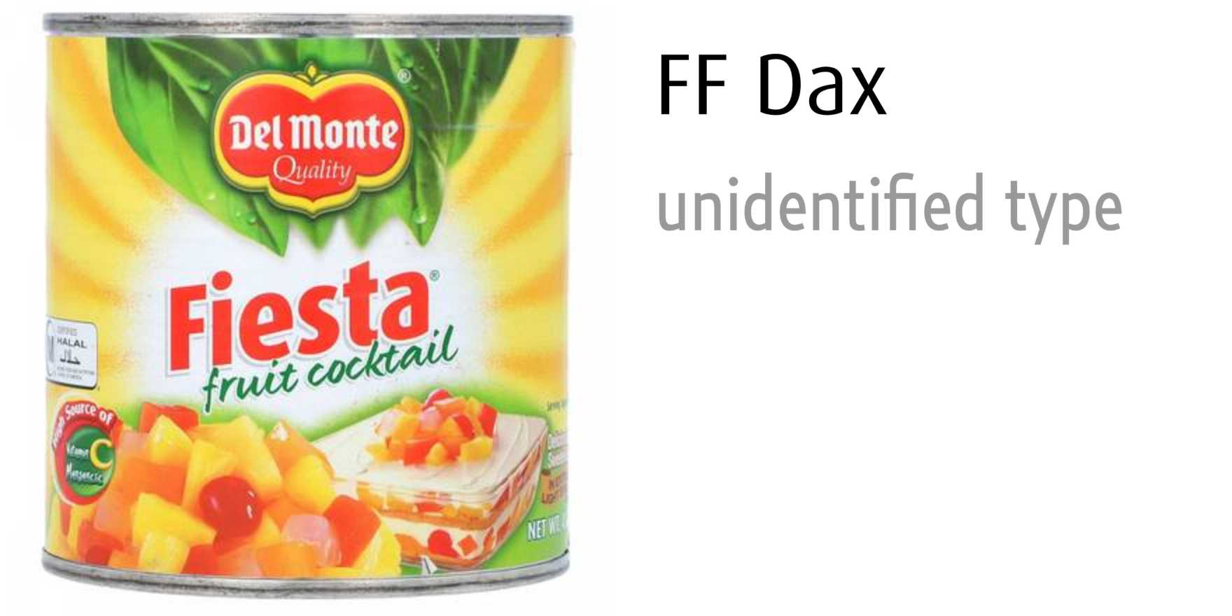 Del Monte Pacific packaging - Fonts In Use