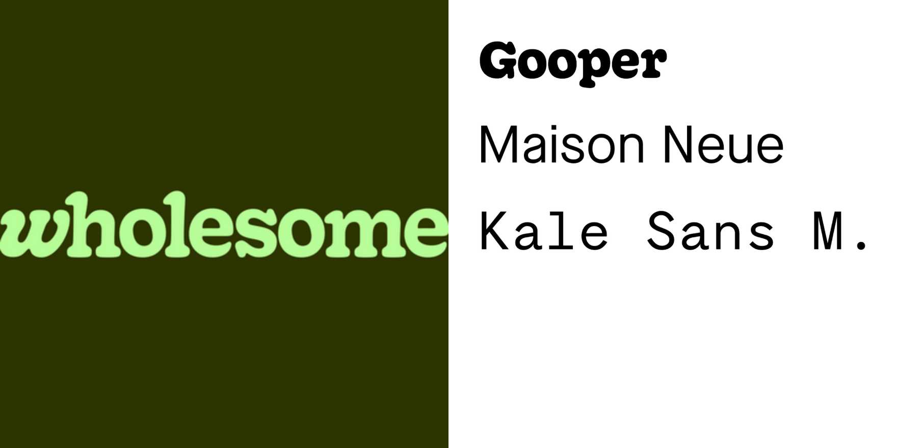 Wholesome rebrand - Fonts In Use