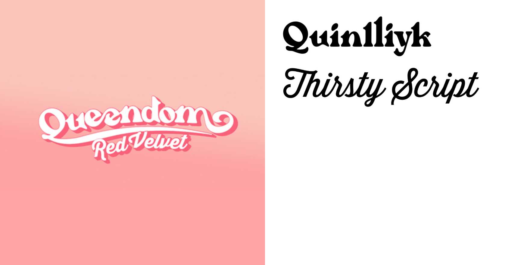 Red Velvet – Queendom (Girl’s Version) album art - Fonts In Use