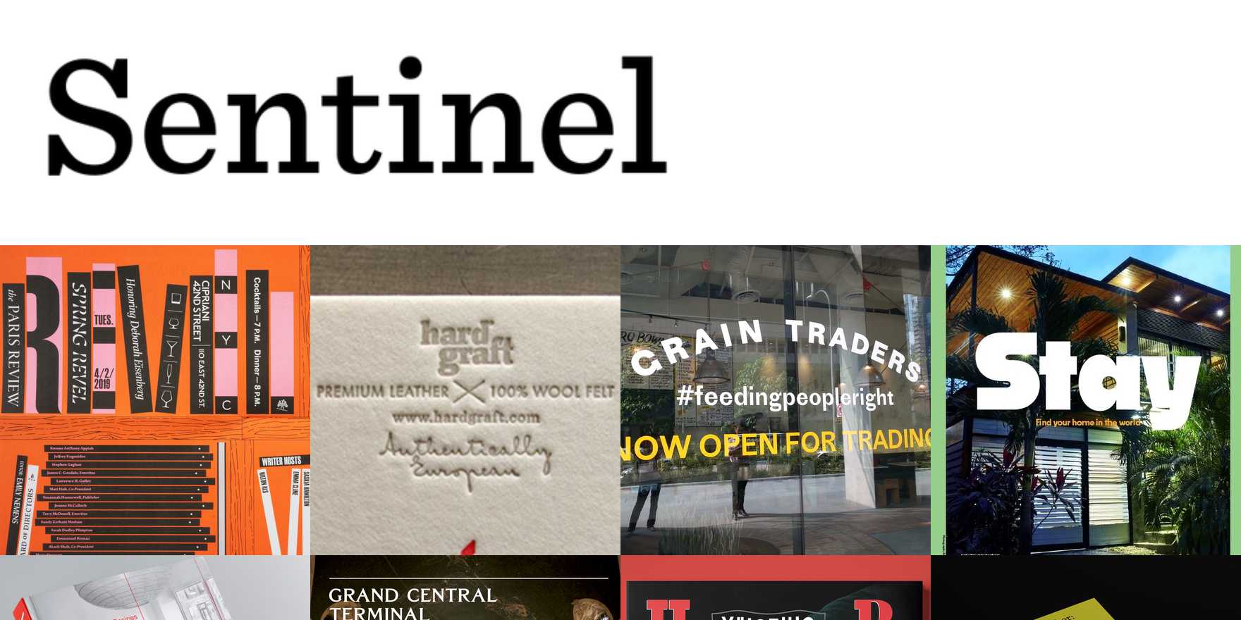 Sentinel in use - Fonts In Use