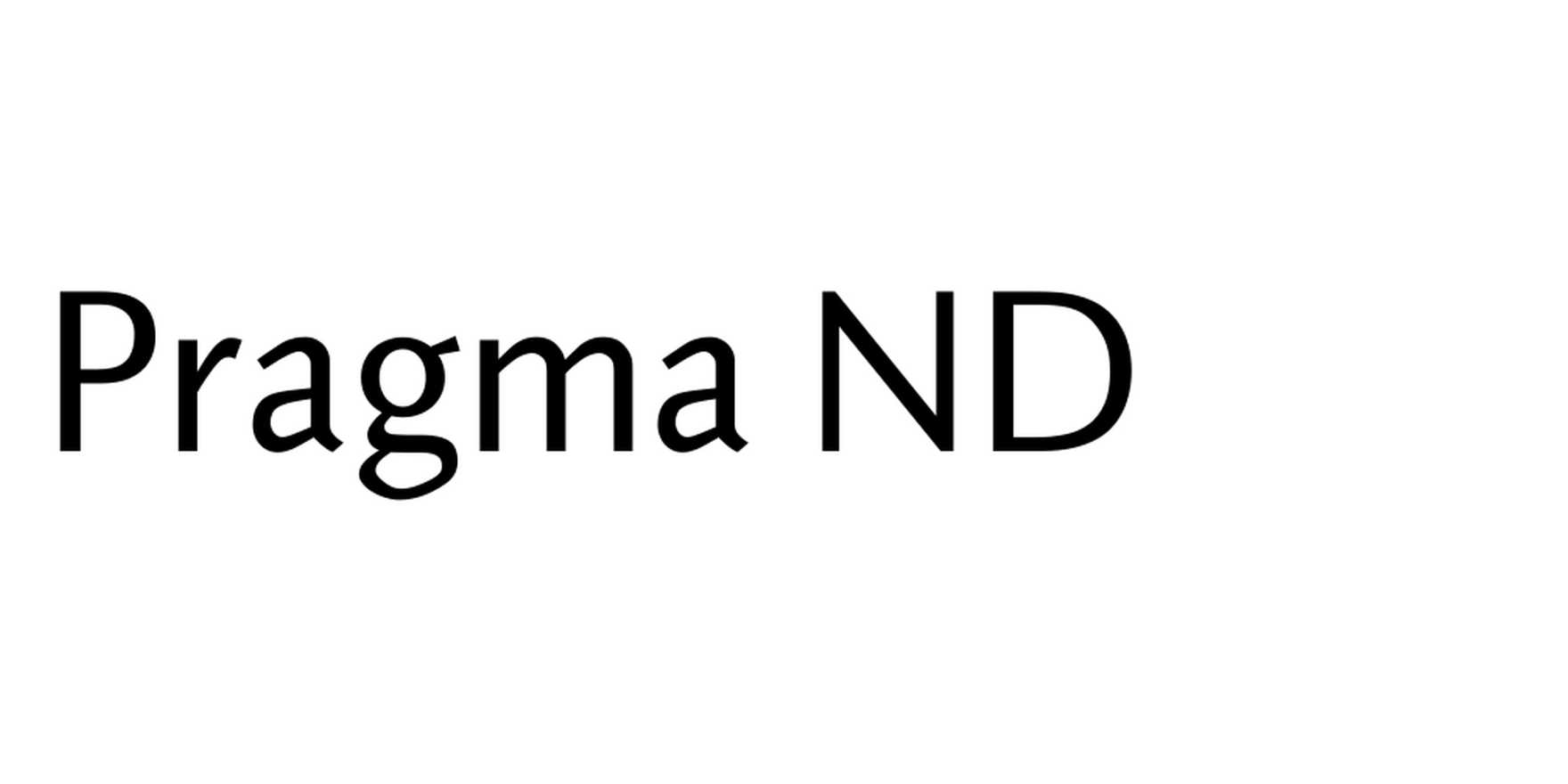 Pragma ND in use - Fonts In Use