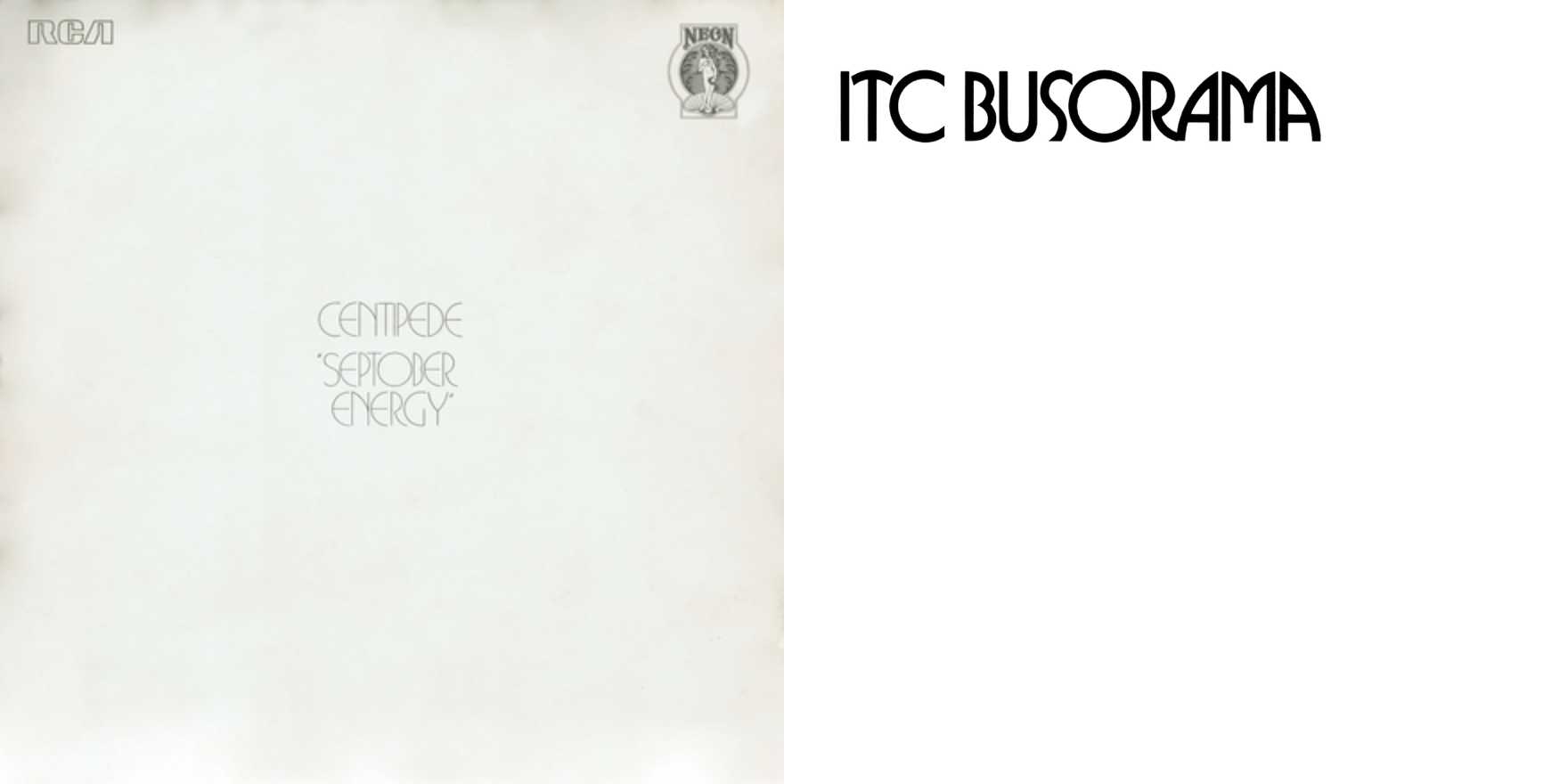 Centipede – Septober Energy album art - Fonts In Use