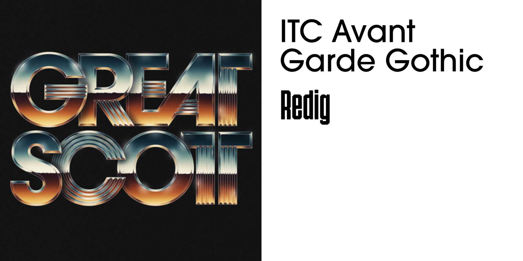 Great Scott logo and website - Fonts In Use