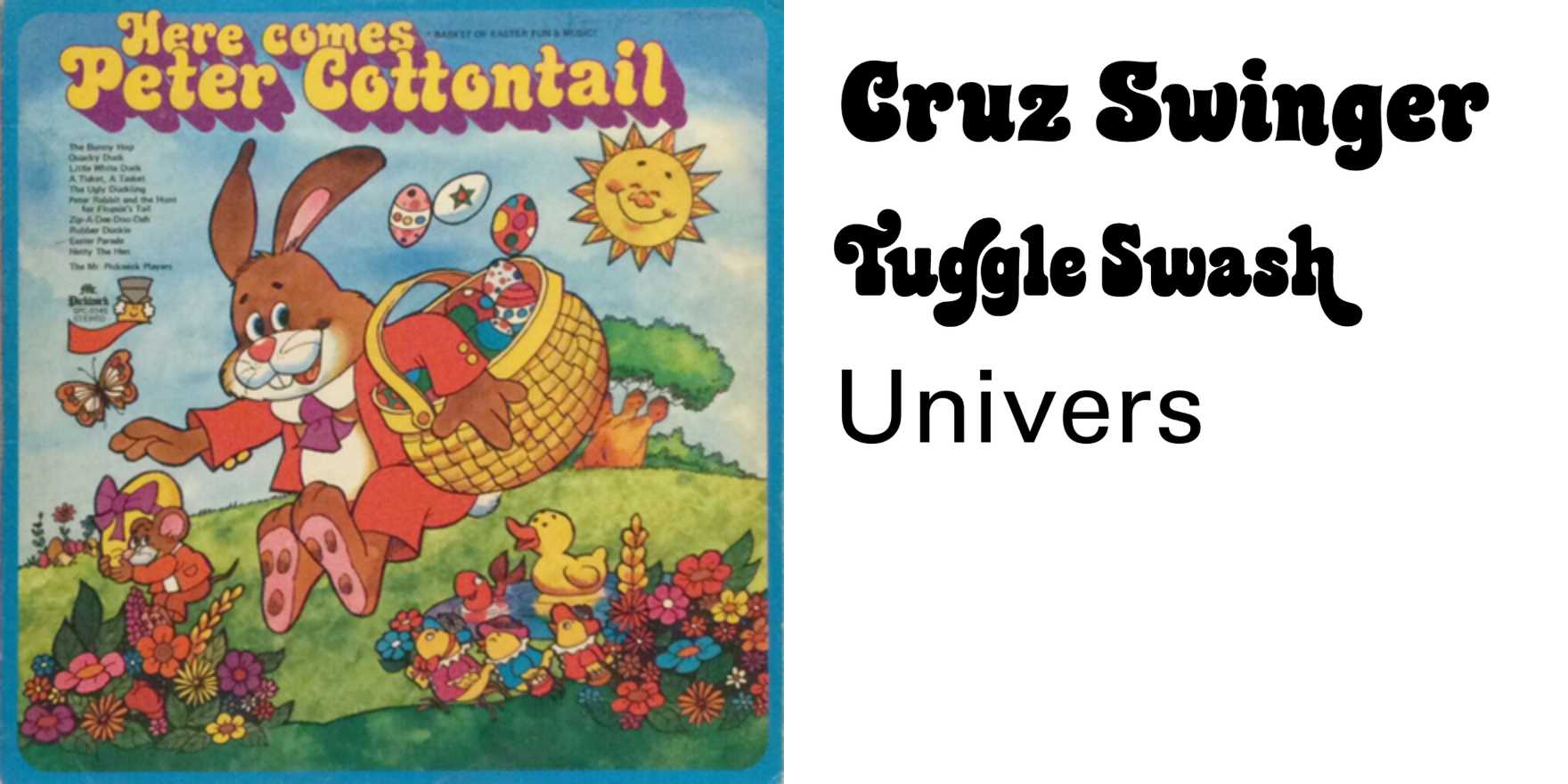 Here Comes Peter Cottontail album art - Fonts In Use