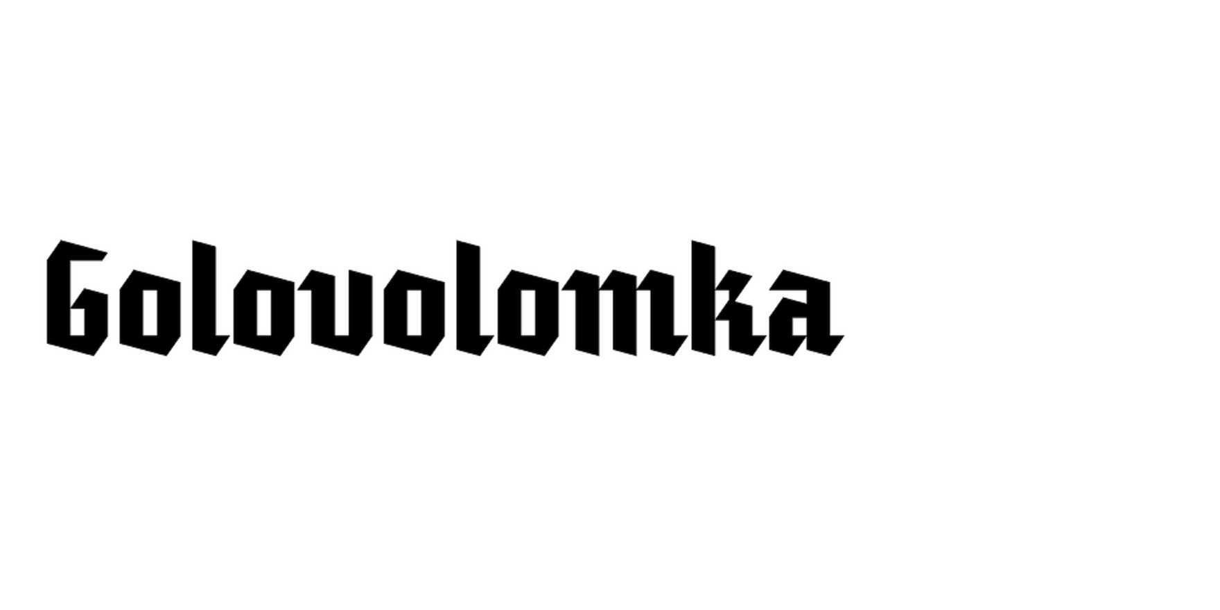 Golovolomka in use - Fonts In Use
