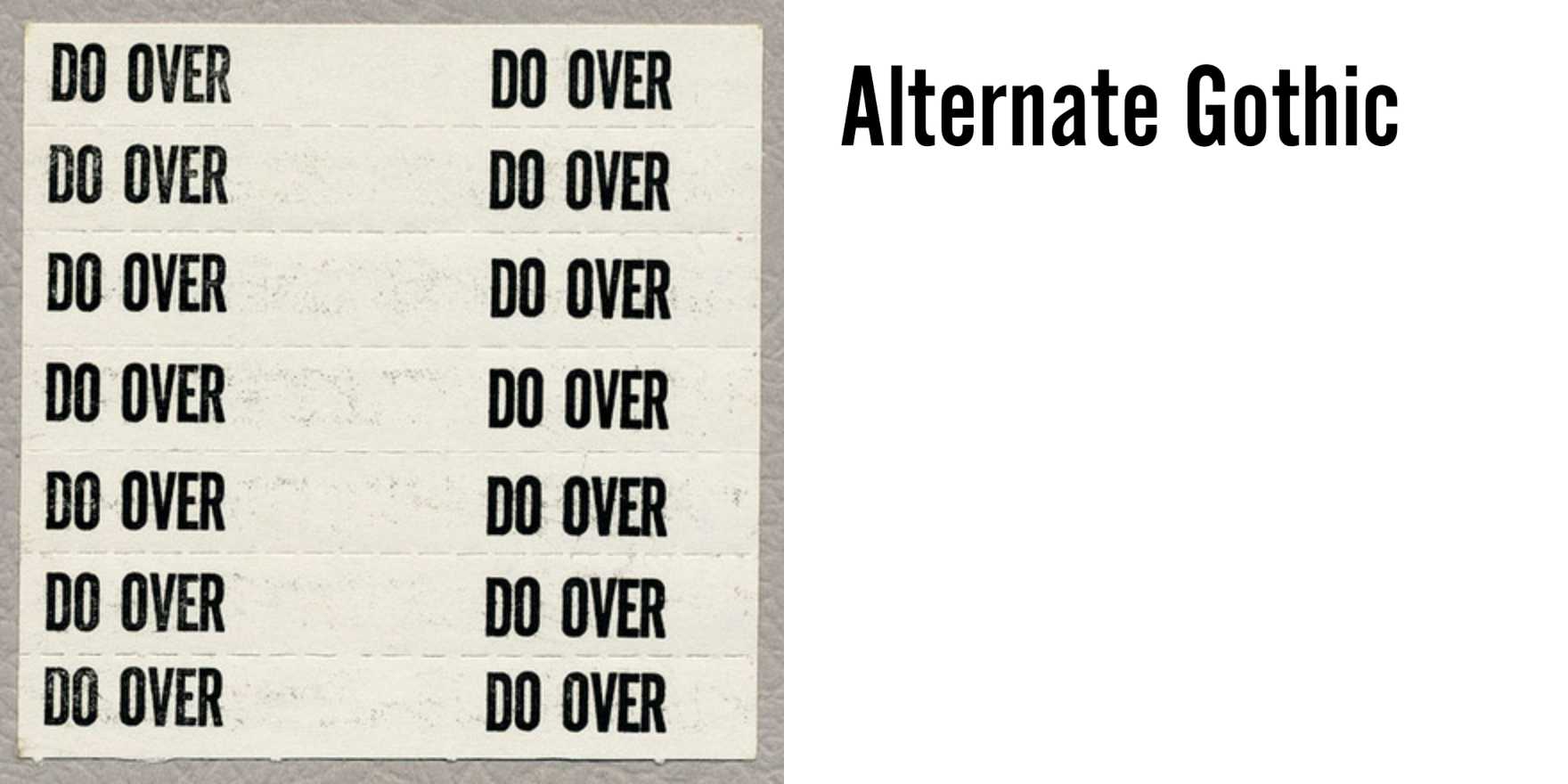 DO OVER - Fonts In Use