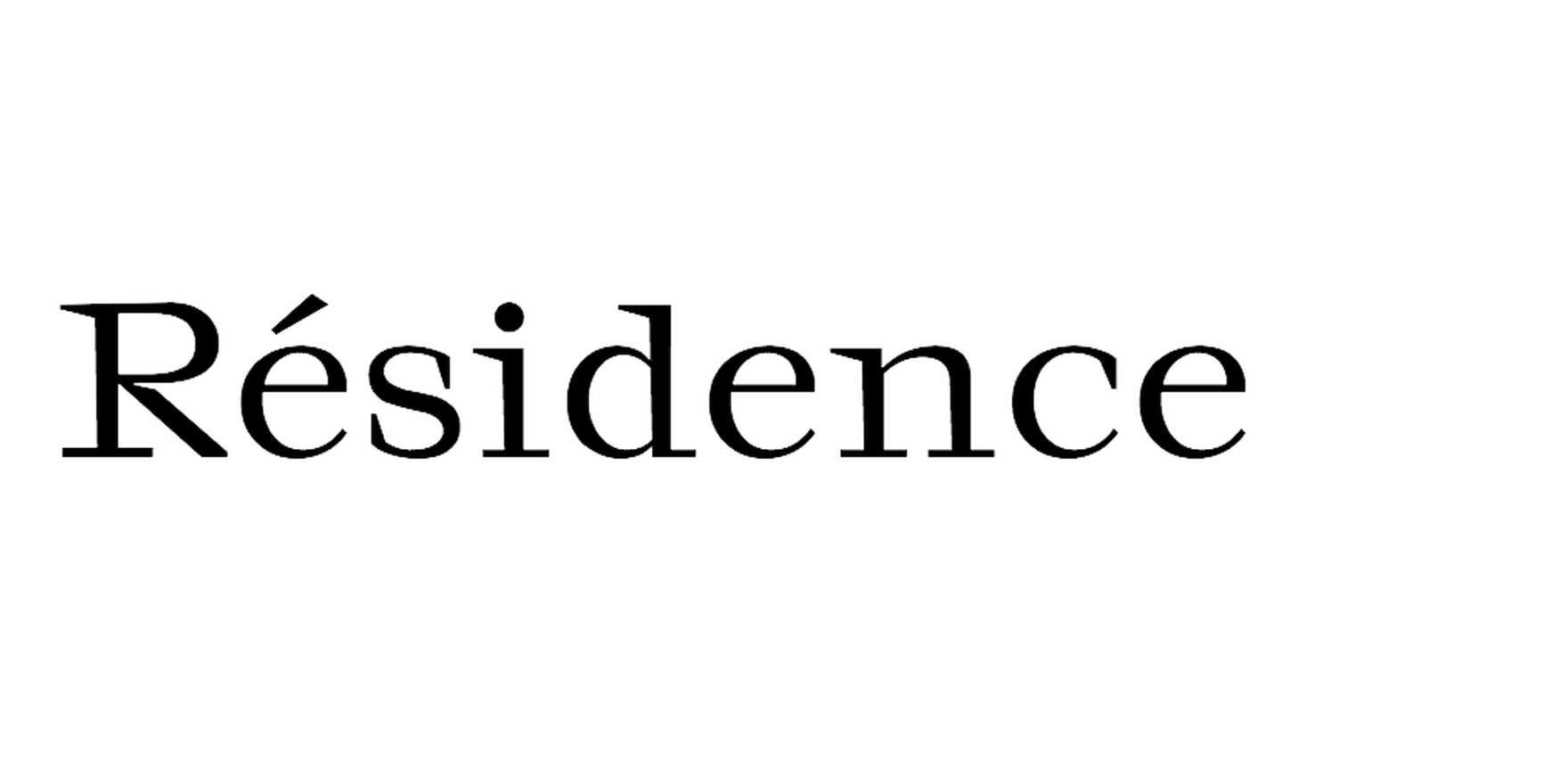 Résidence in use - Fonts In Use