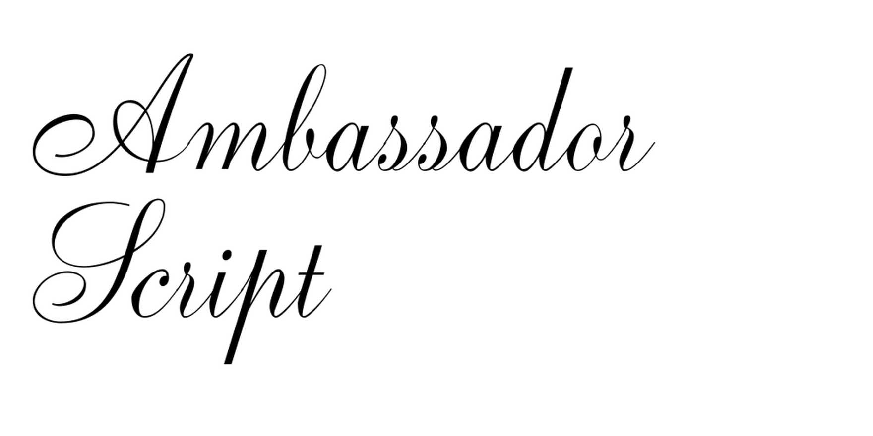 Ambassador Script in use - Fonts In Use