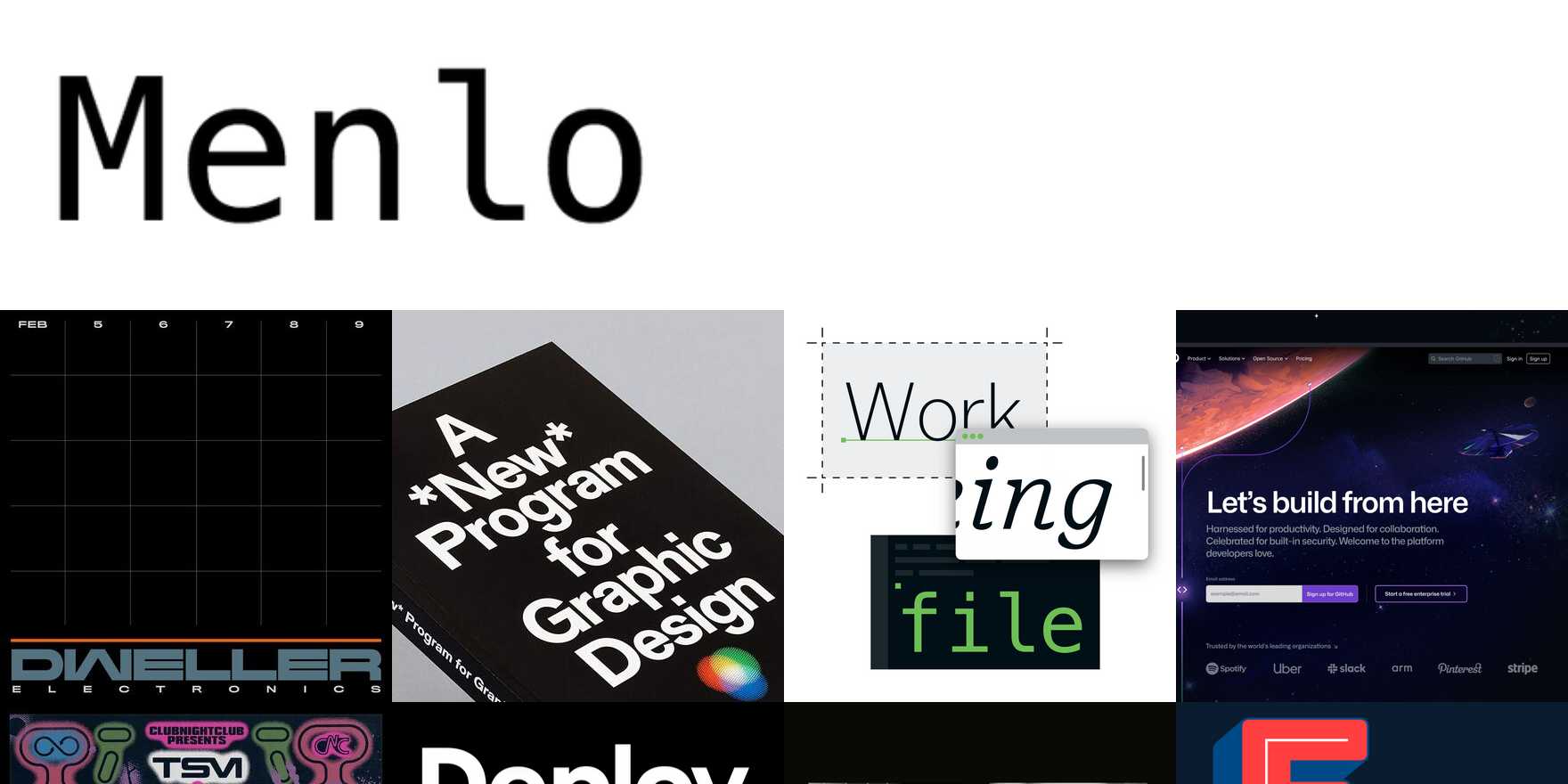 Menlo in use - Fonts In Use