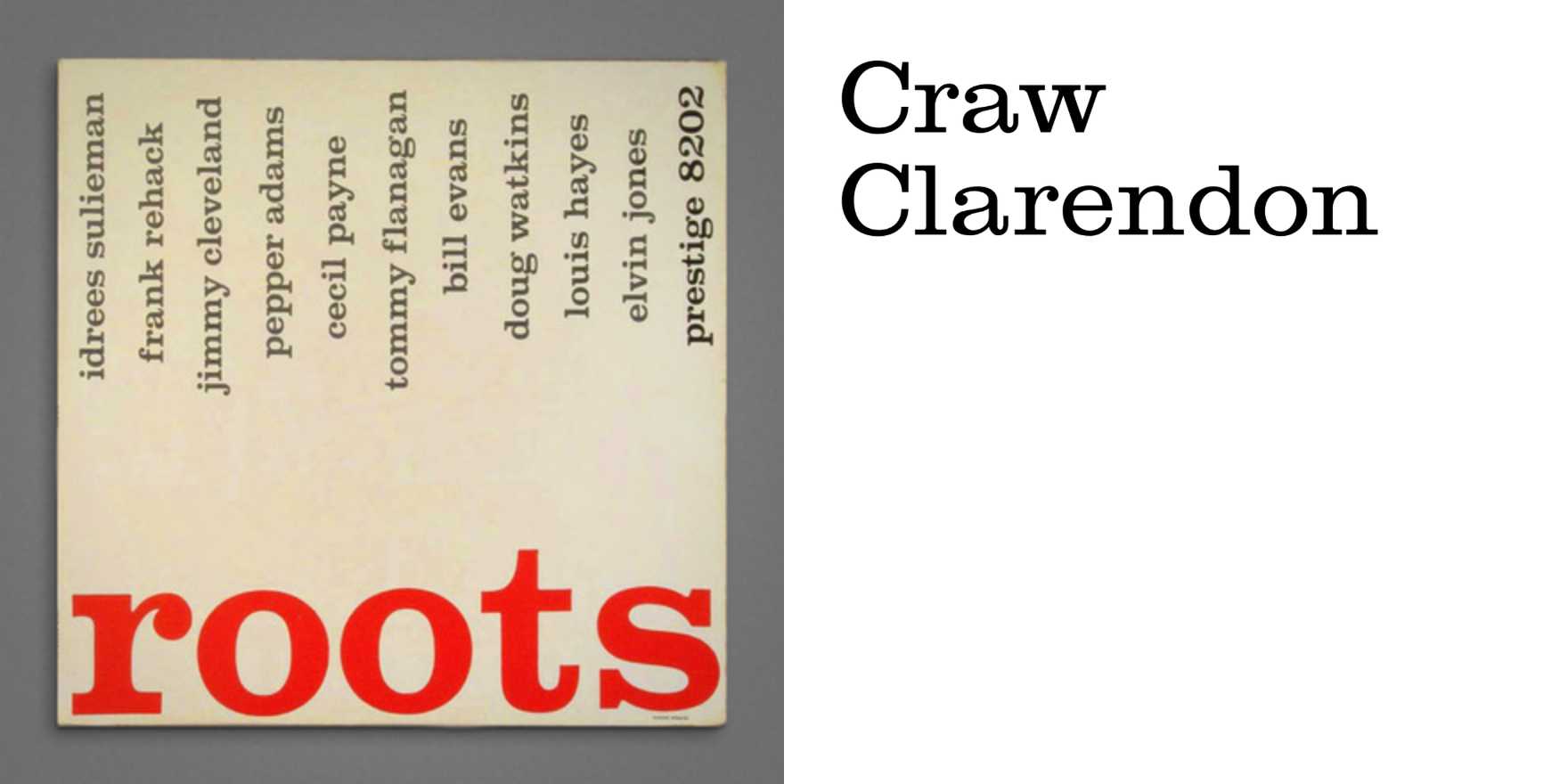 The Prestige All Stars – ‎ Roots album art - Fonts In Use