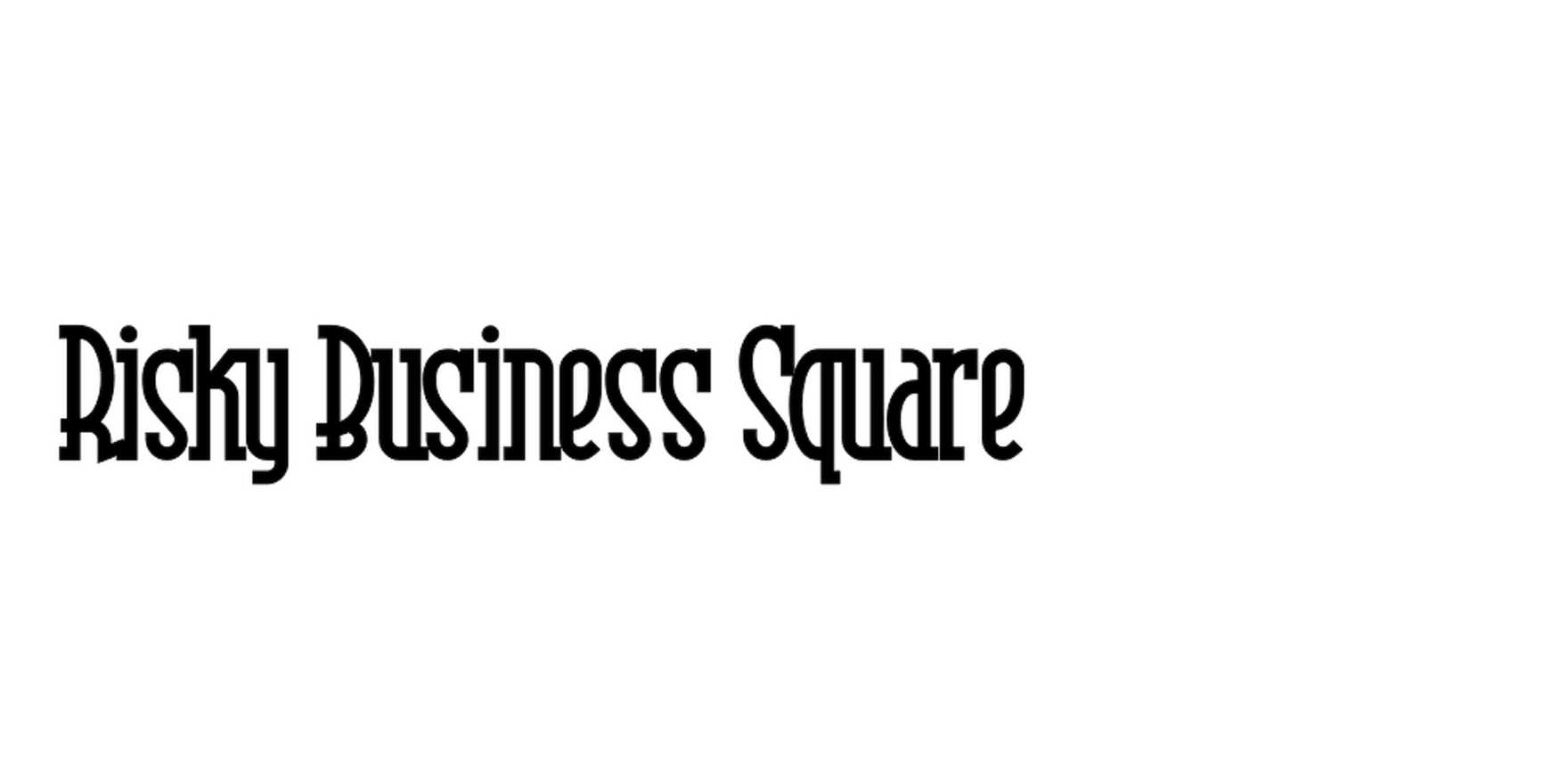 Risky Business Square in use - Fonts In Use
