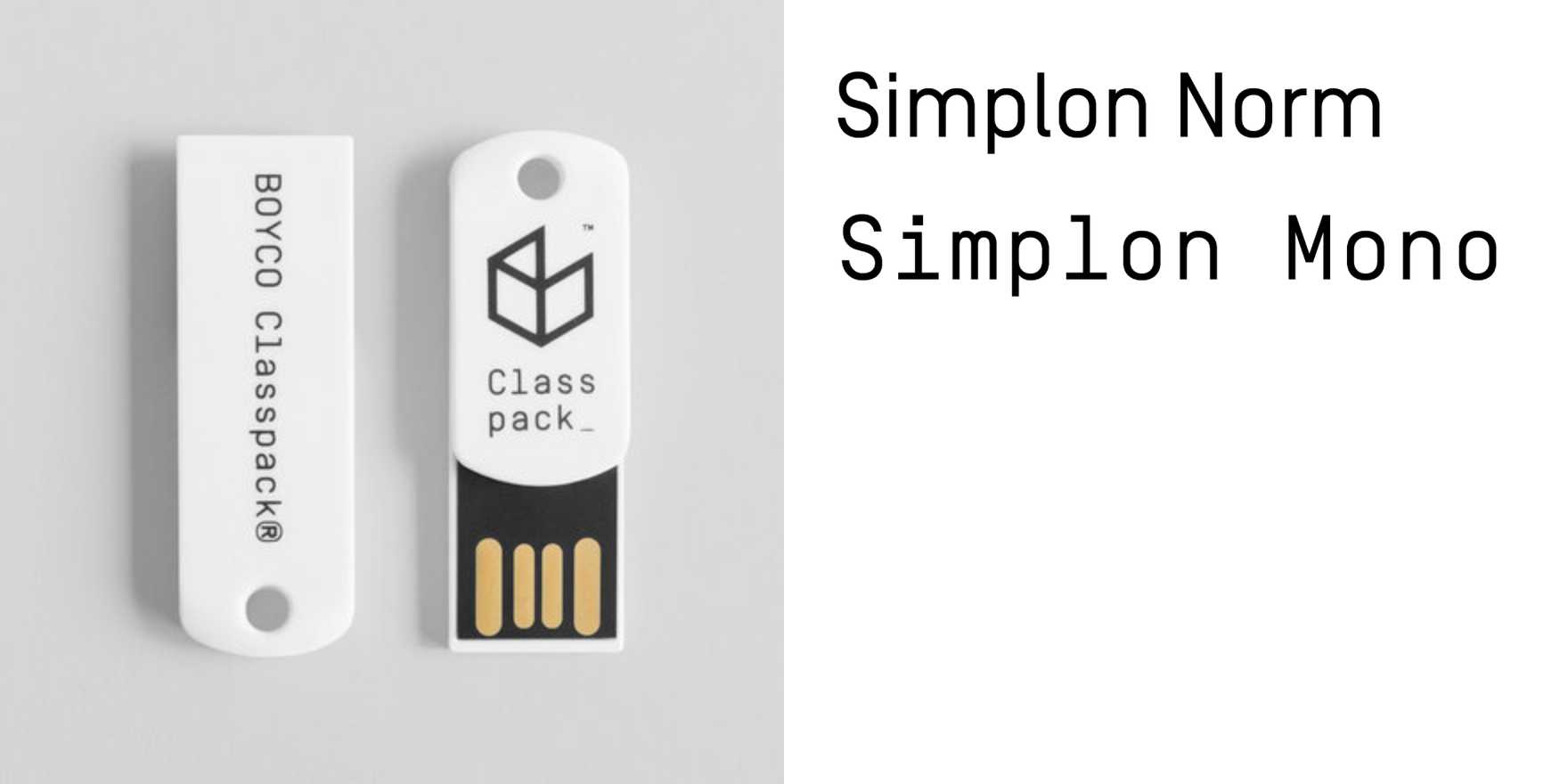 Classpack® brand identity - Fonts In Use