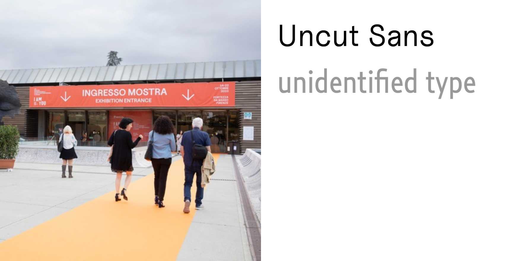 XIV Florence Biennale wayfinding - Fonts In Use